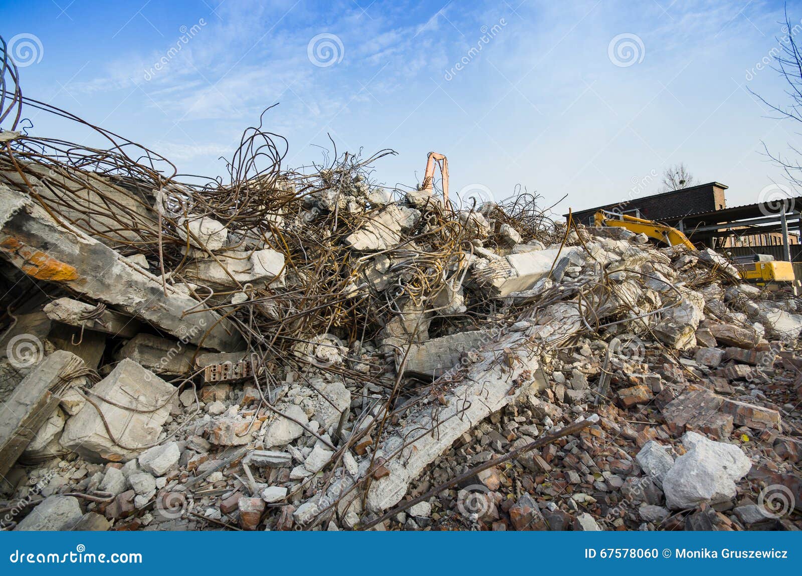 Rubble and Scrap after Demolition Stock Photo - Image of magnet, heavy ...
