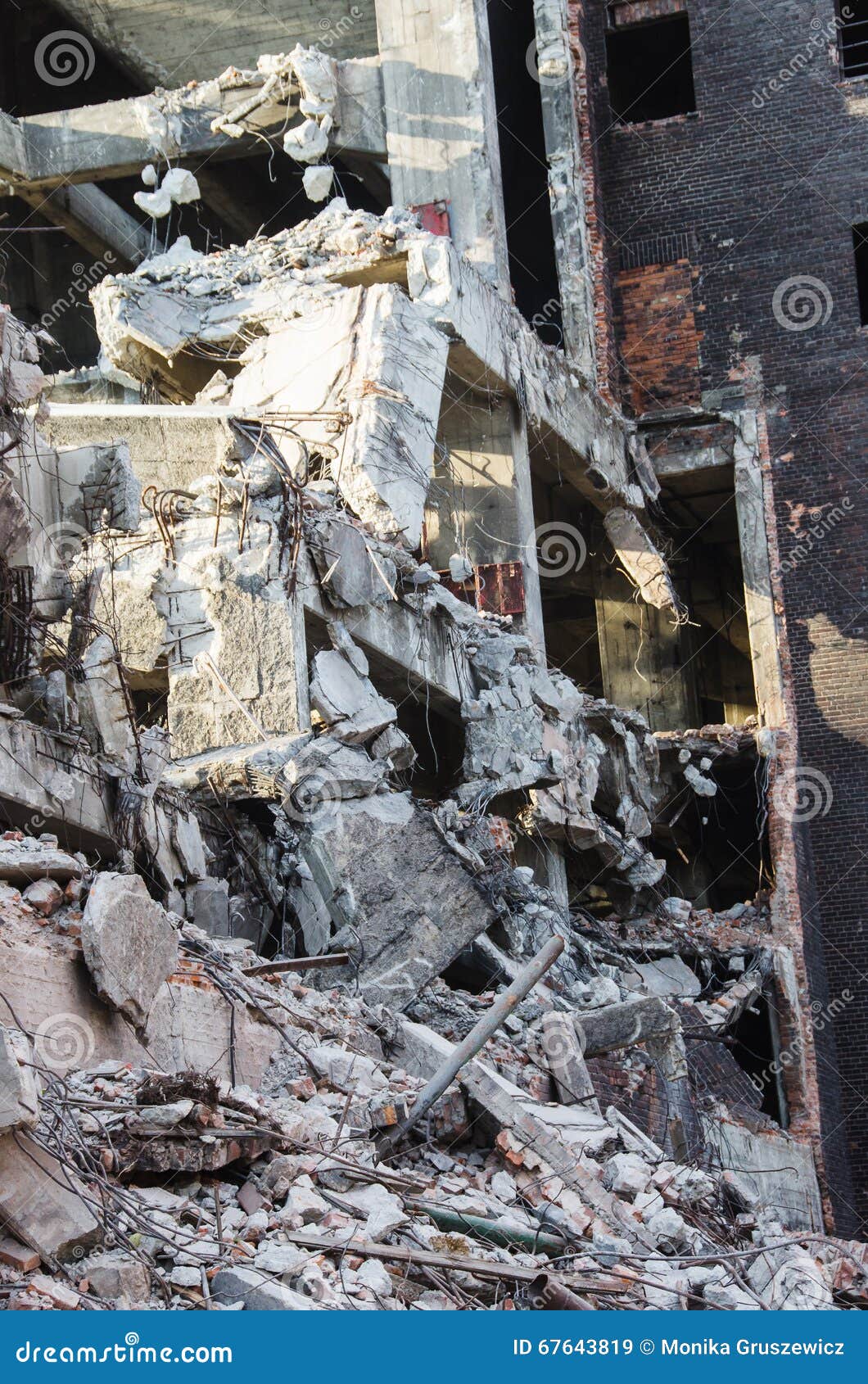 Rubble and Scrap after Demolition Stock Image - Image of machine ...