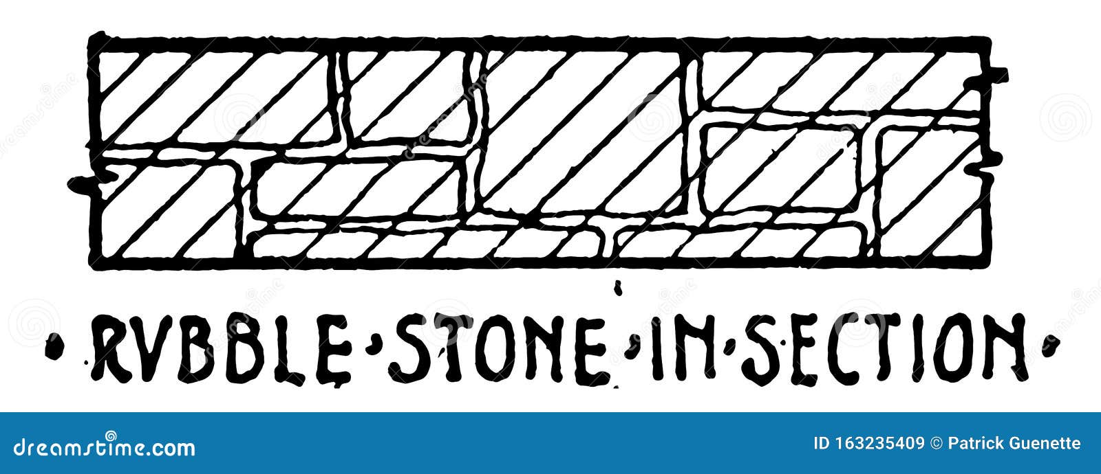 Rubble Stone Pattern Texture - Seamless Vector Illustration ...
