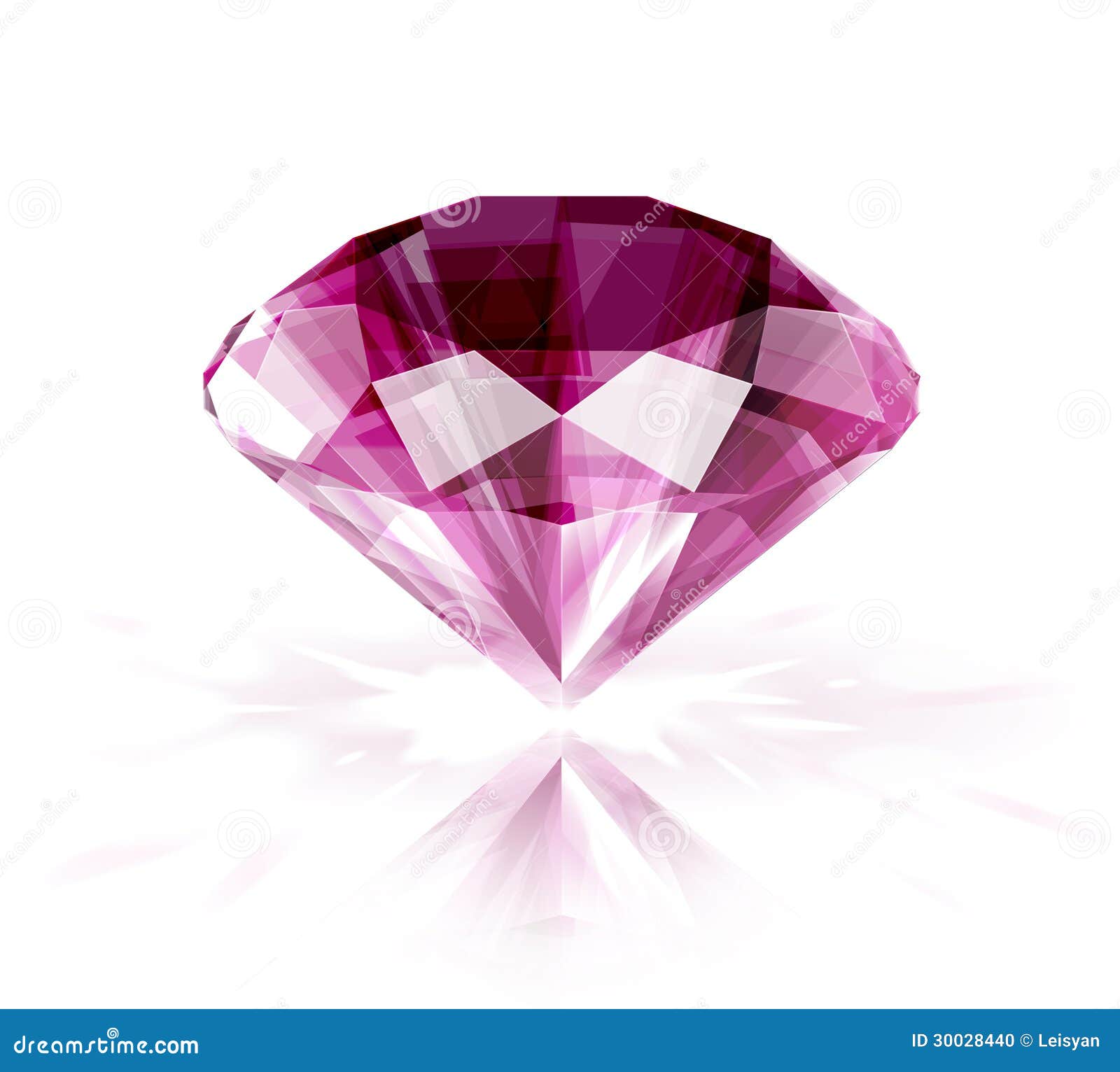 Rubi cor-de-rosa ilustração do vetor. Ilustração de real - 30028440