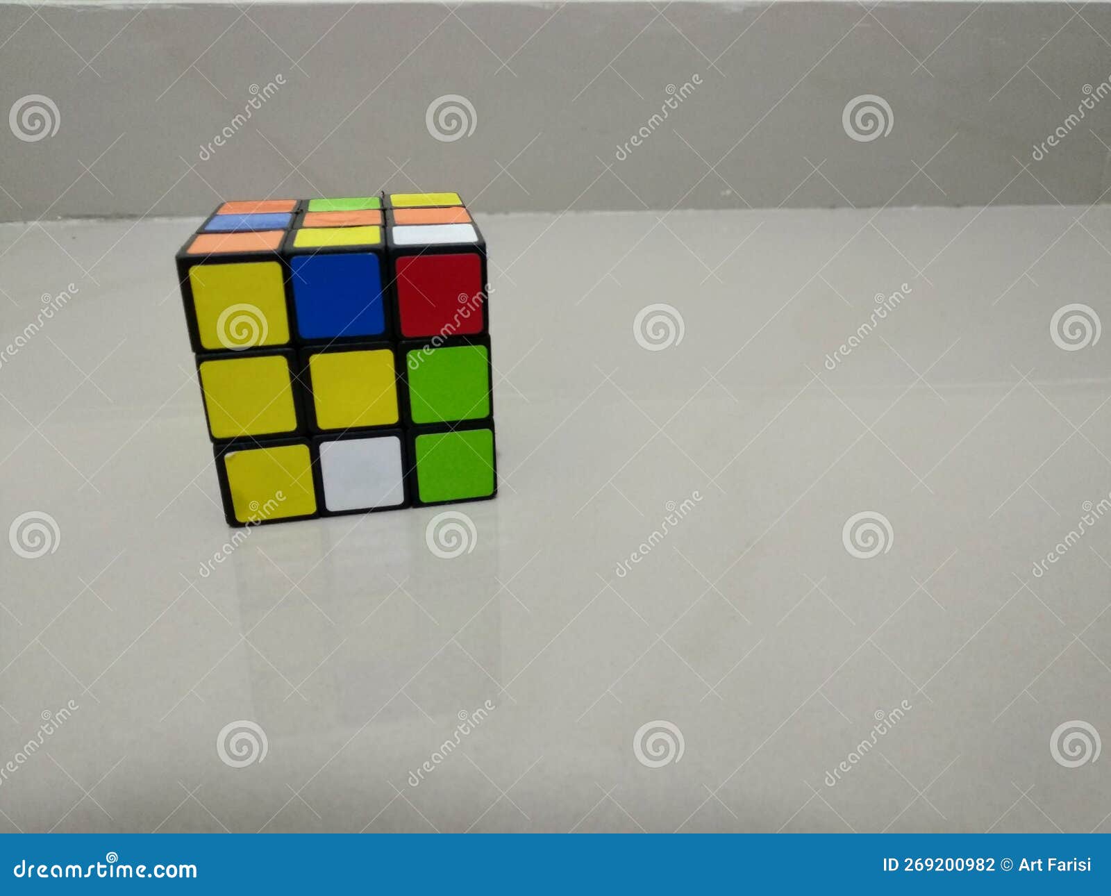 Rubic Cube on the White Floor Editorial Photography - Image of concept ...