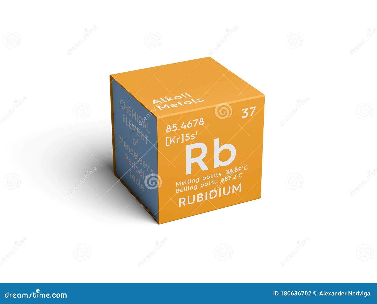 Rubidium. Alkali Metals. Chemical Element of Mendeleev S Periodic Table ...