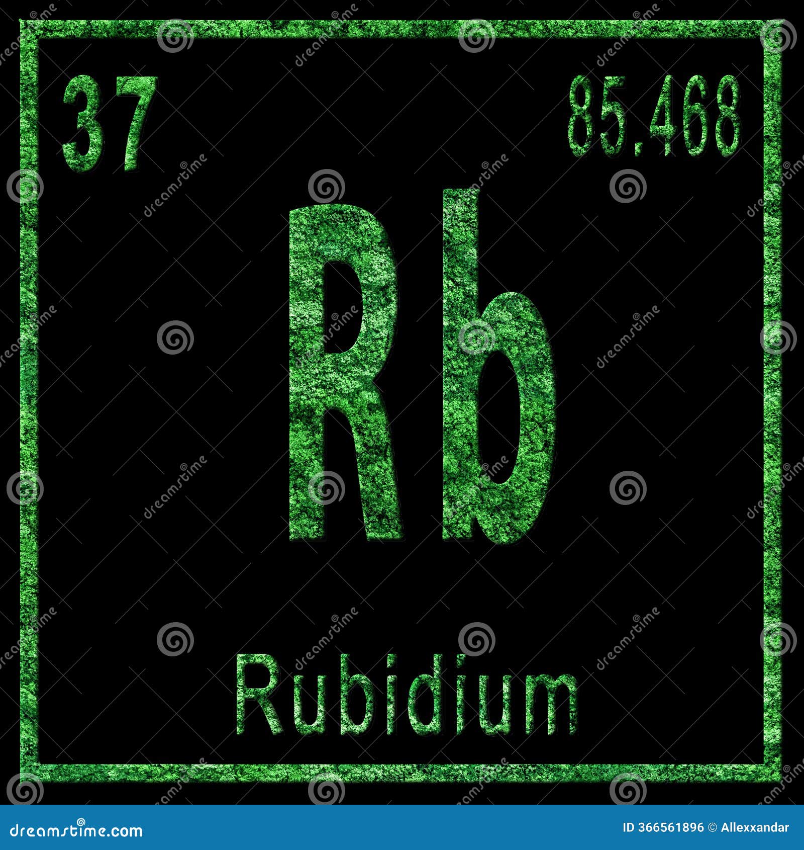 Rubidium Chemical Element Of Mendeleev Periodic Table On Red Background ...