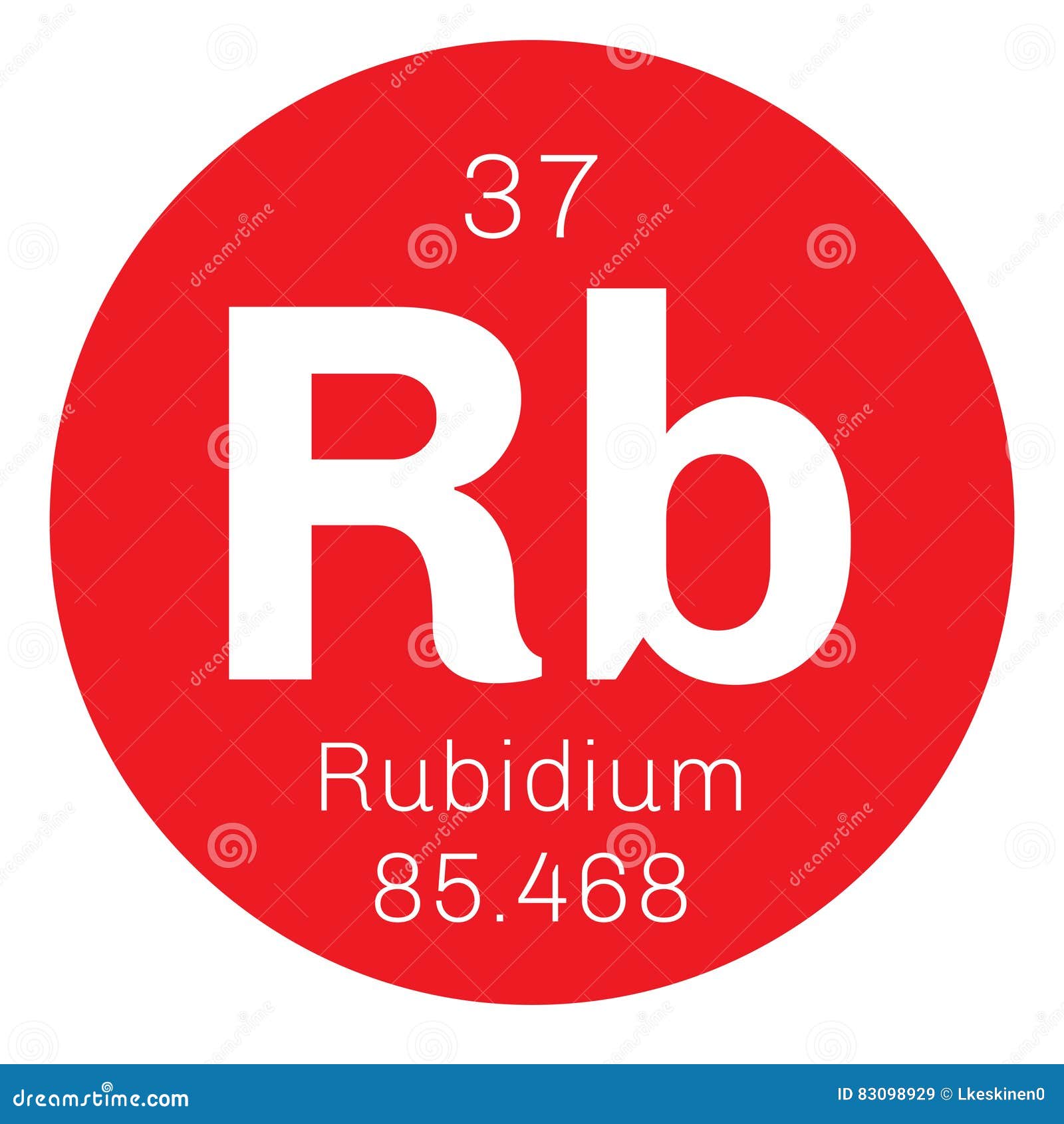 Rubidium chemical element stock vector. Illustration of chemistry ...