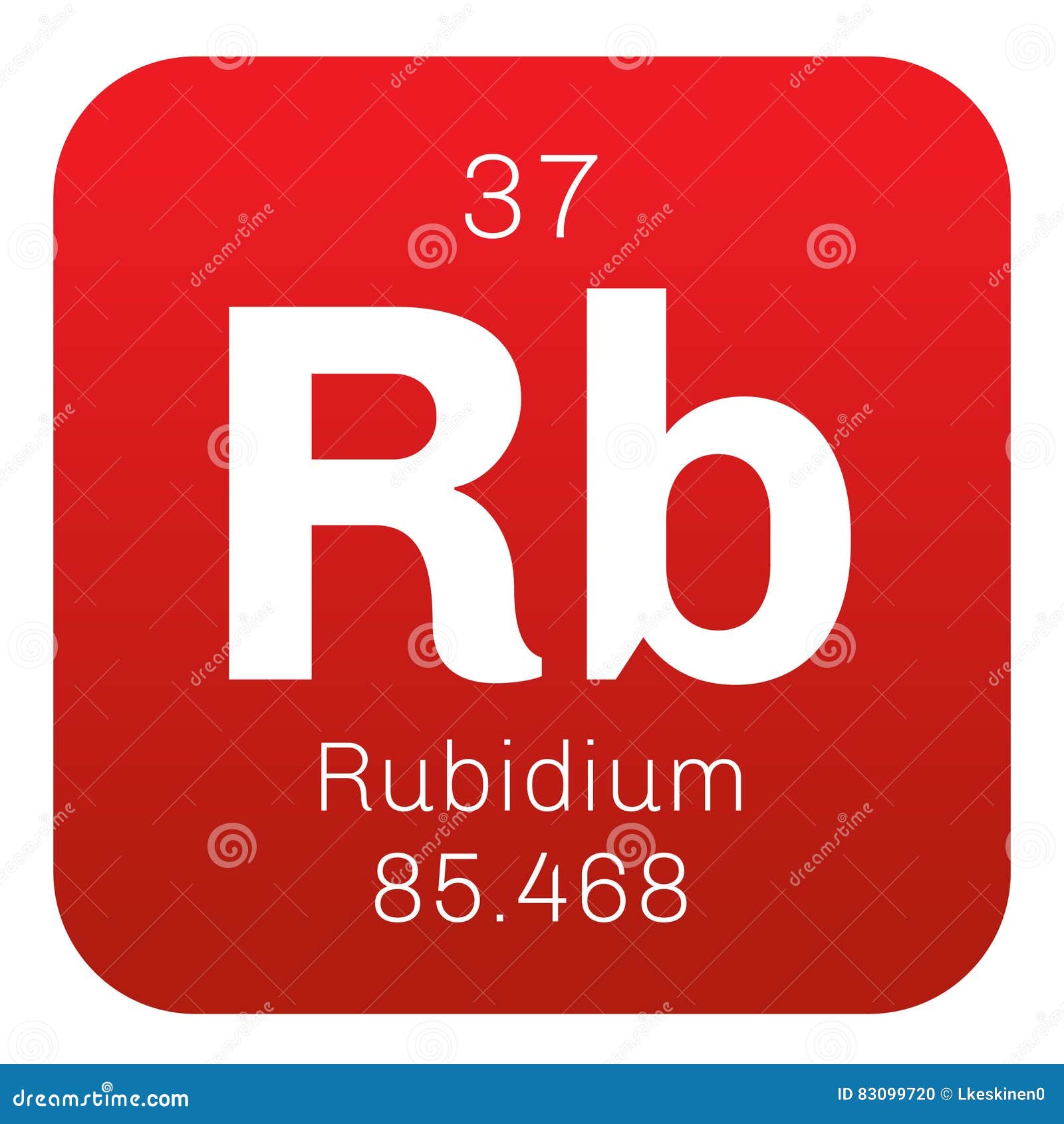 Rubidium chemical element stock vector. Illustration of laboratory ...