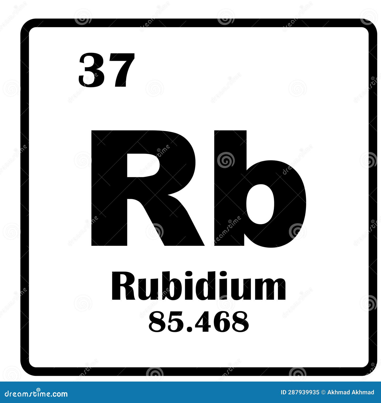 Rubidium Element From The Periodic Table Stock Photography ...
