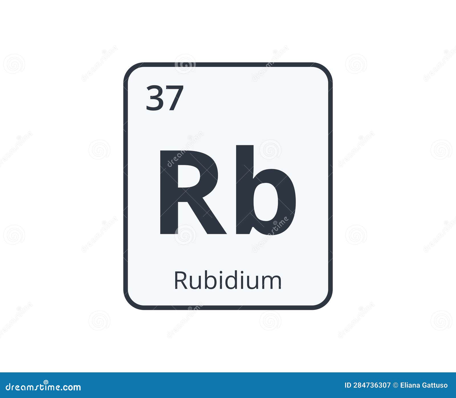 Rubidium Element From The Periodic Table Stock Photography ...