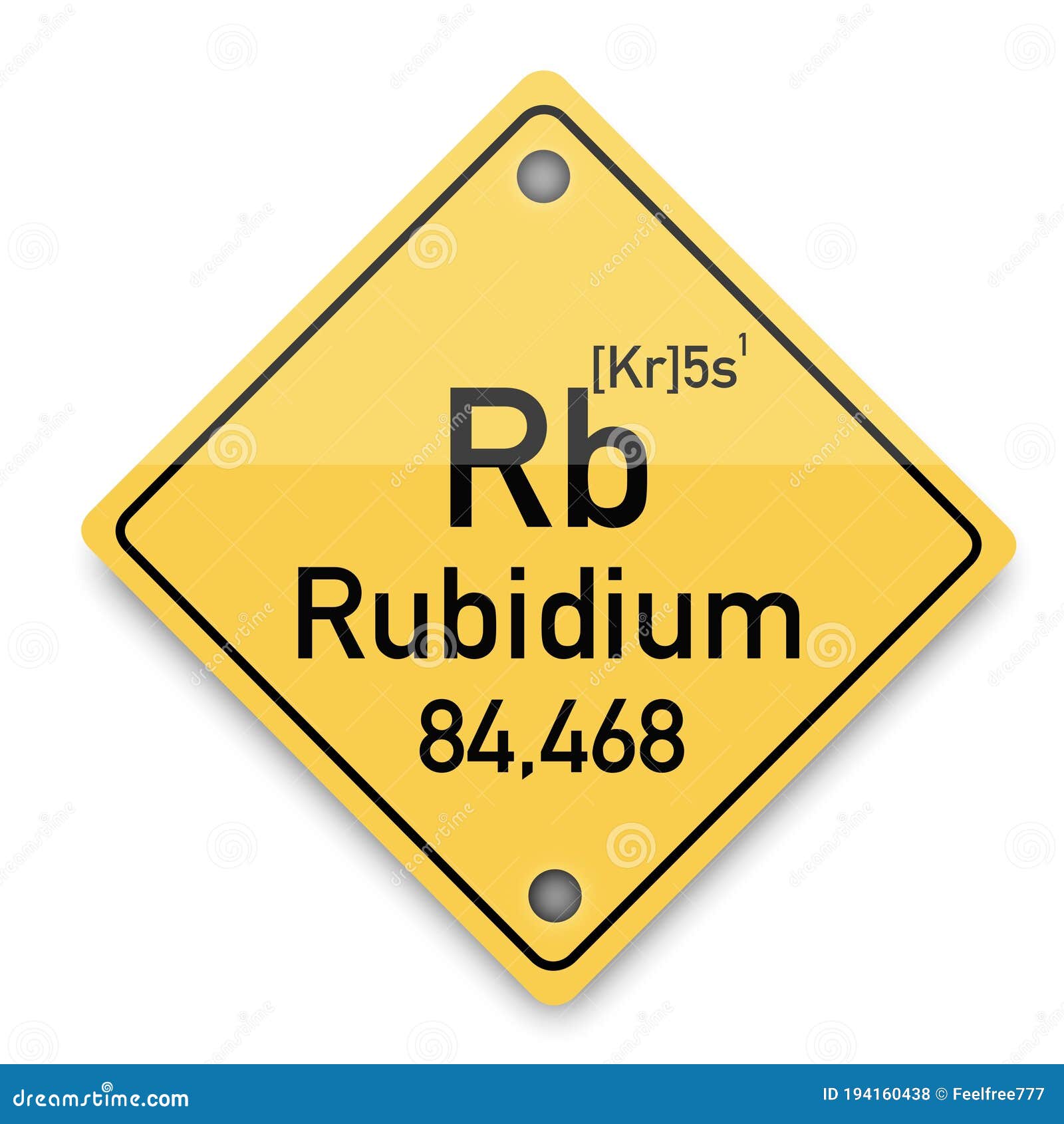 Rubidium Periodic Table Of The Elements Vector Illustration Eps 10 ...