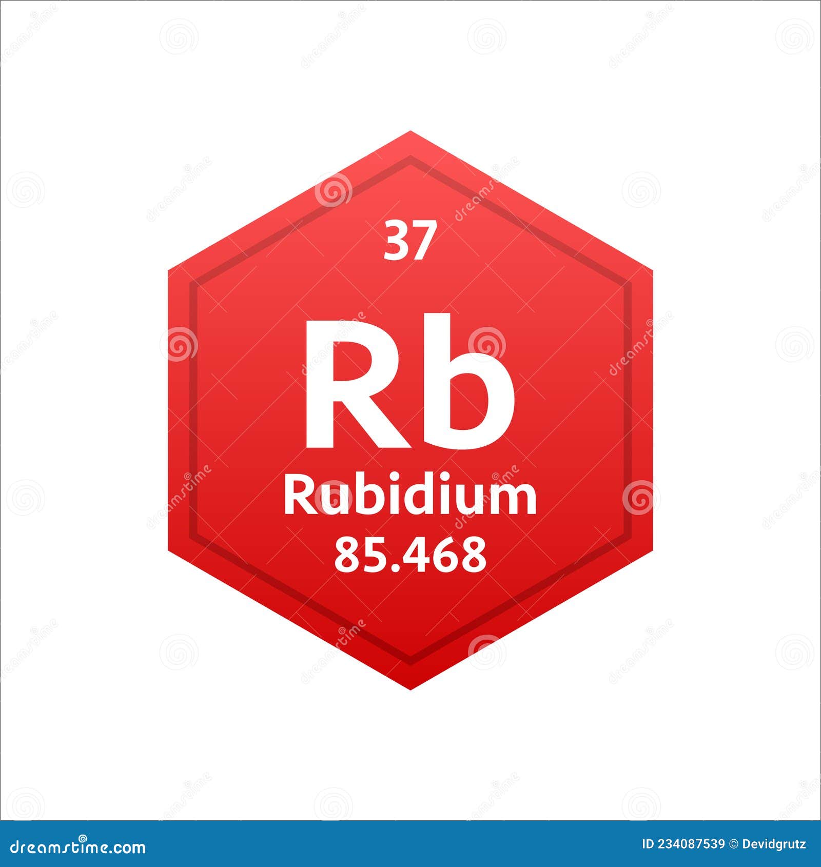 Rubidium Symbol. Chemical Element of the Periodic Table. Vector Stock ...