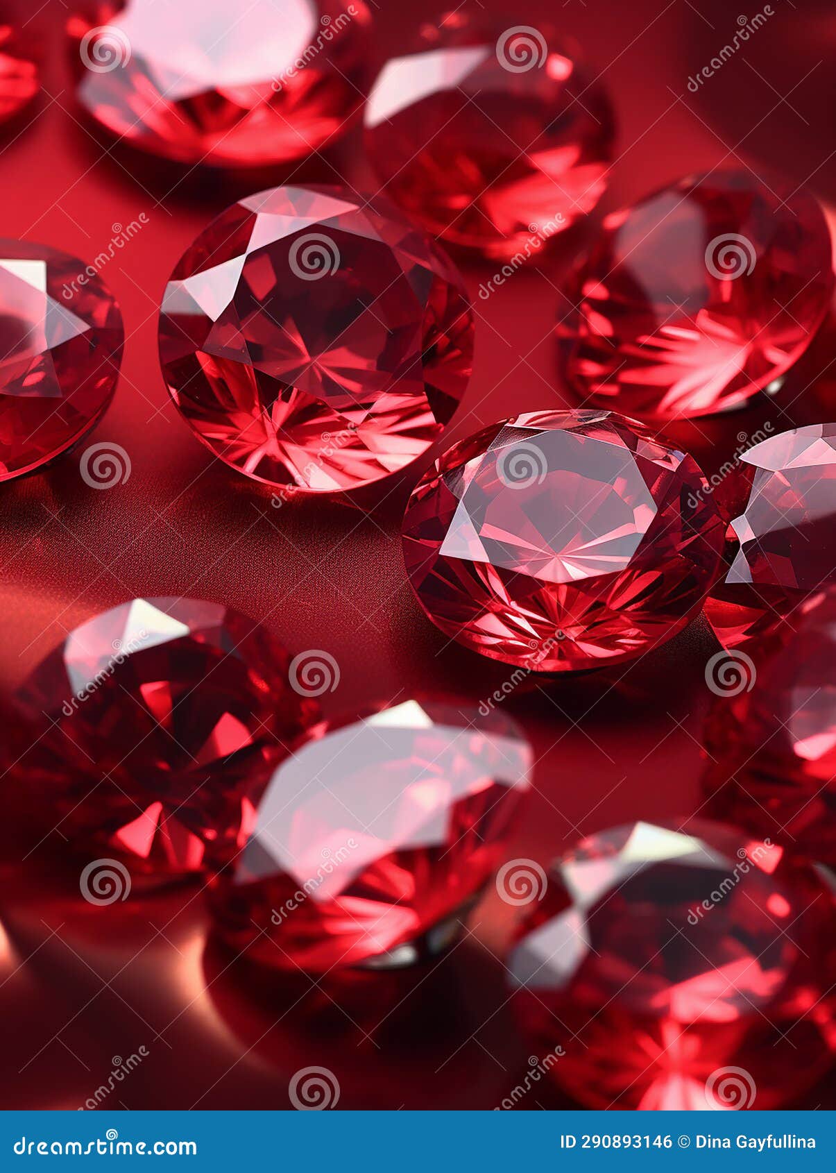Rubies with Cut, Red Background Stock Photo - Image of isolated, style ...