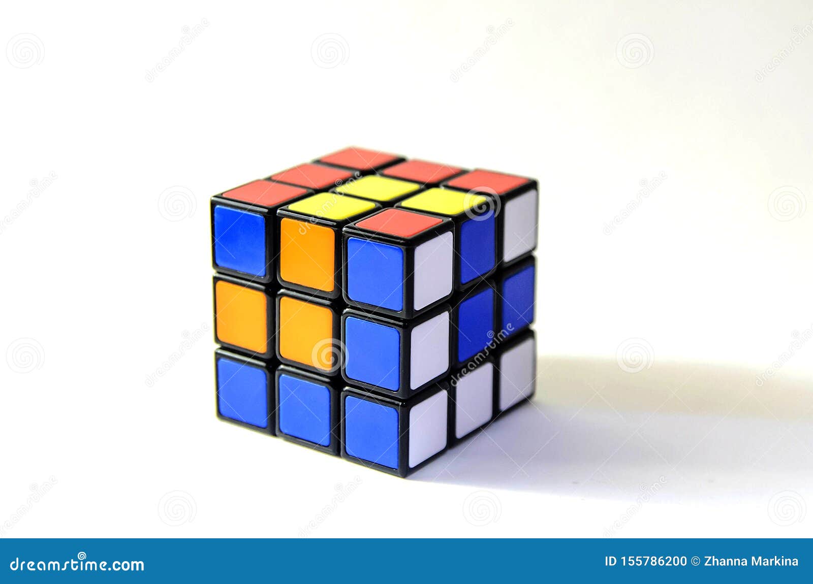 Rubik Cube Pattern. Blue, Yellow, Red, Wight Editorial Image - Image of ...