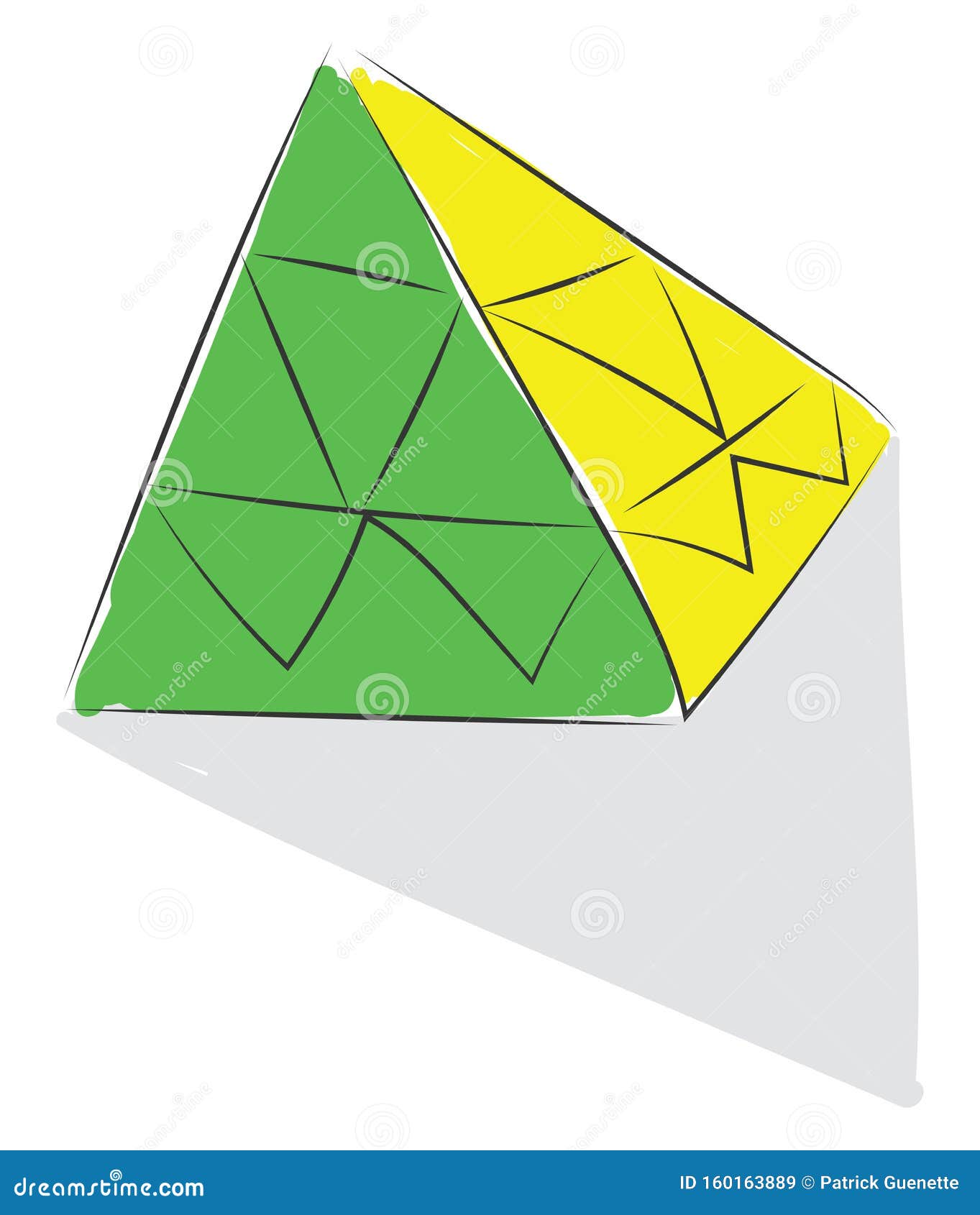 Rubik Cube Pyramid, Vector or Color Illustration Stock Vector ...