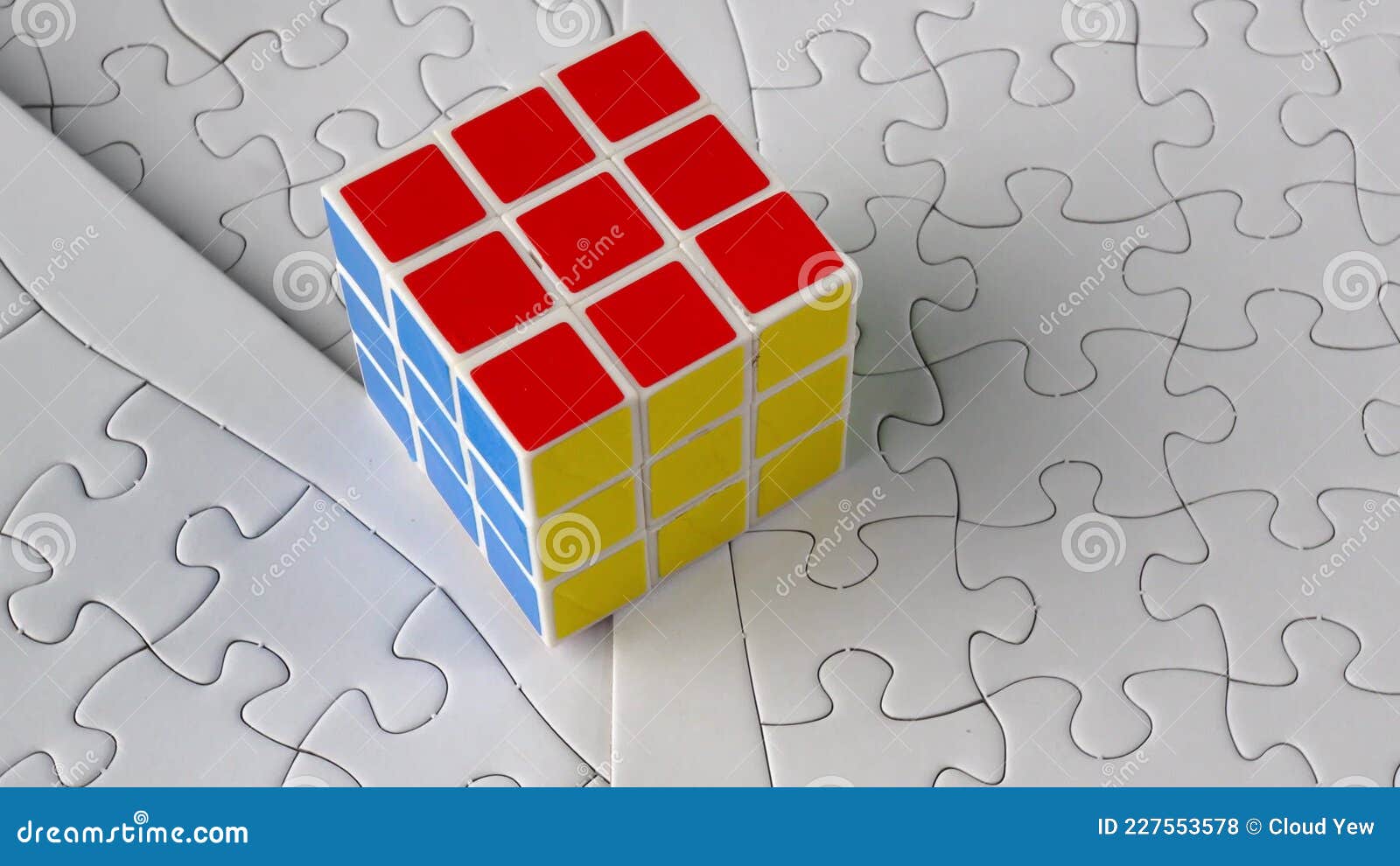 Rubik Cube Rotate on the White Jigsaw Puzzle Stock Footage - Video of ...