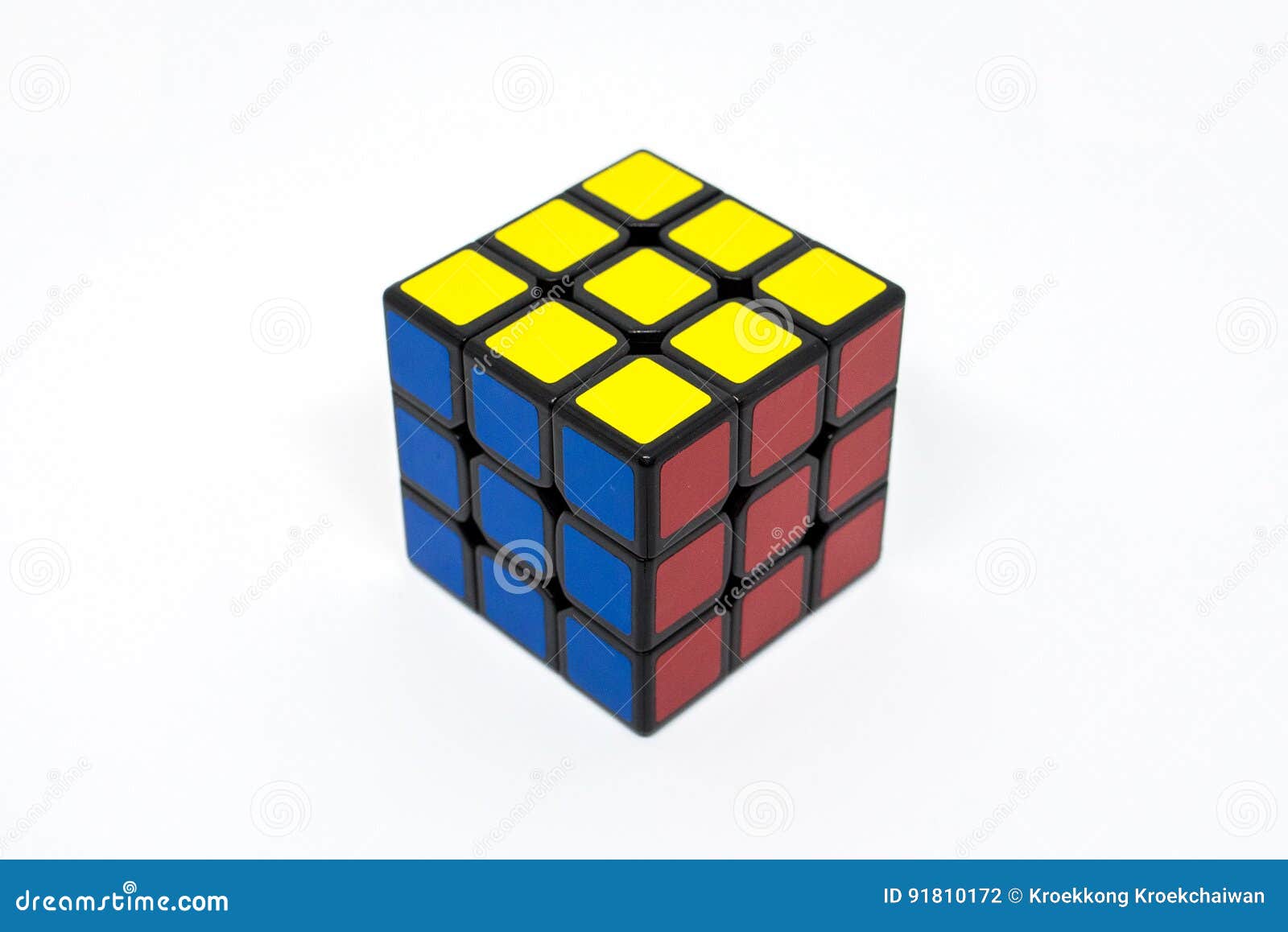 Rubik Cube Successful Blue Yellow Red Editorial Photography - Image of ...