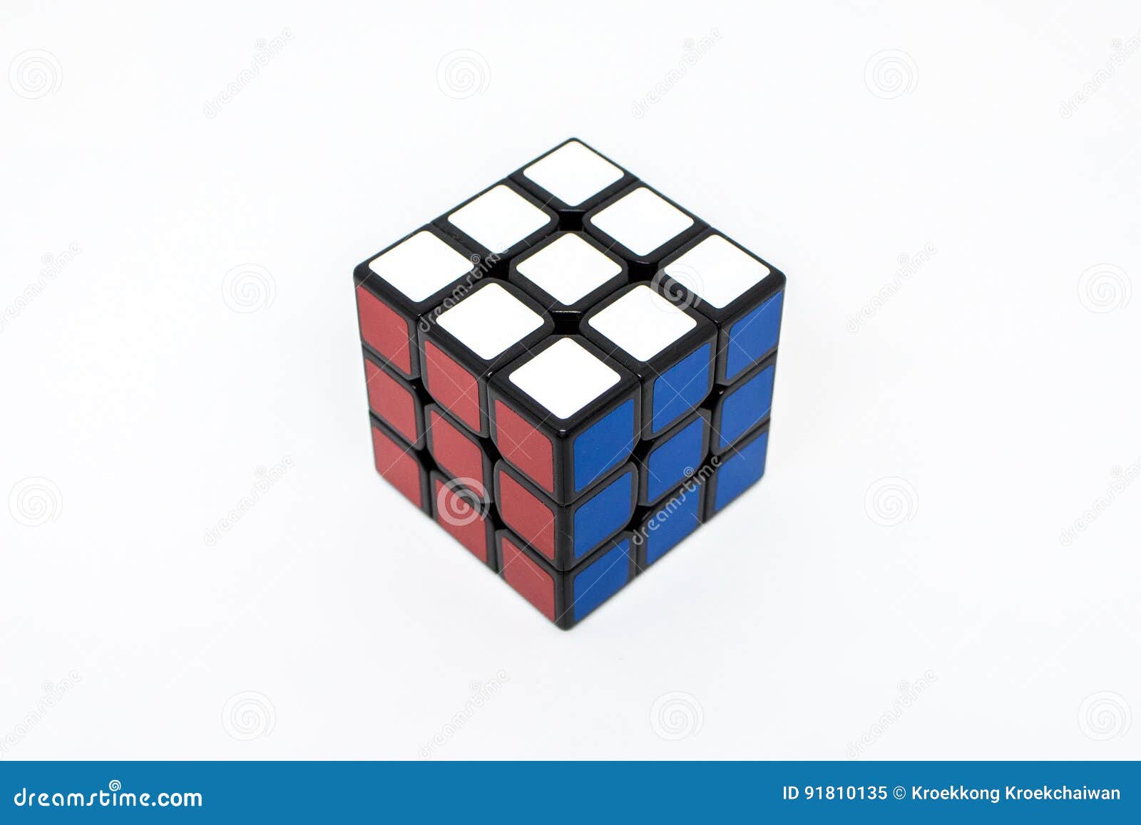 Rubik Cube Successful Red White Blue Editorial Image - Image of ...