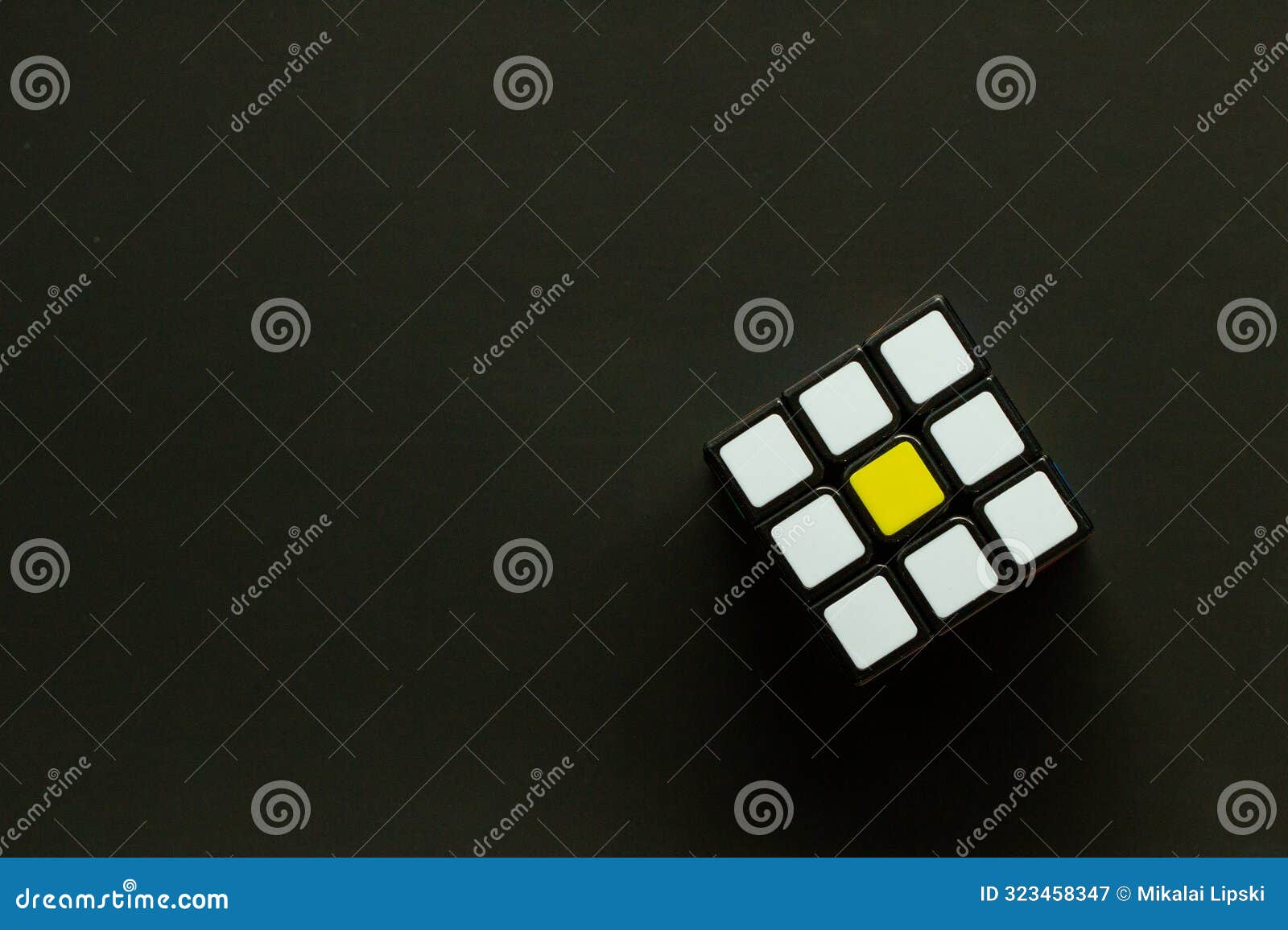 Rubik S Cube on Black Background, Creative Idea Concept, Back To School ...