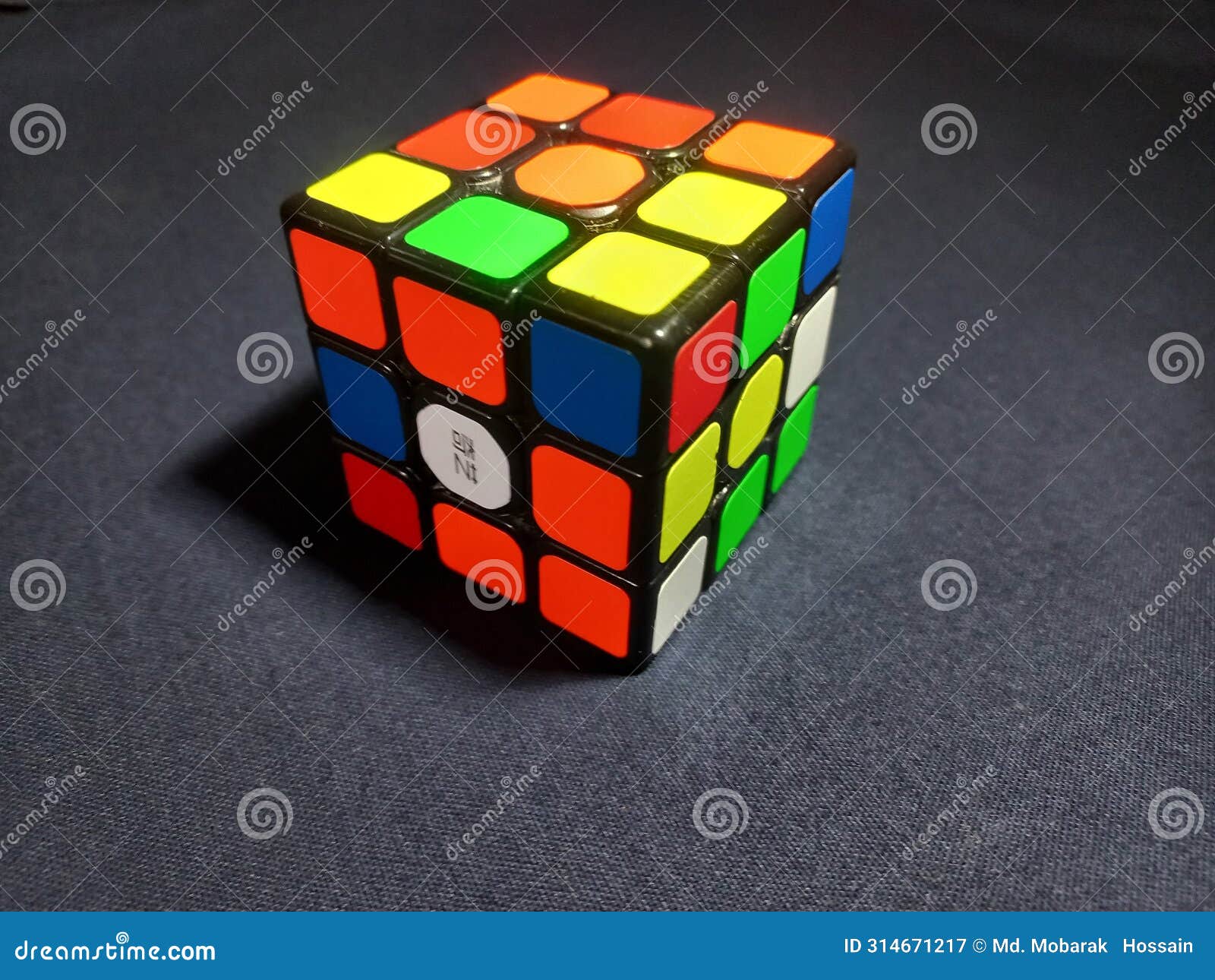 Rubik S Cube on a Black Background. Side View Editorial Photography ...