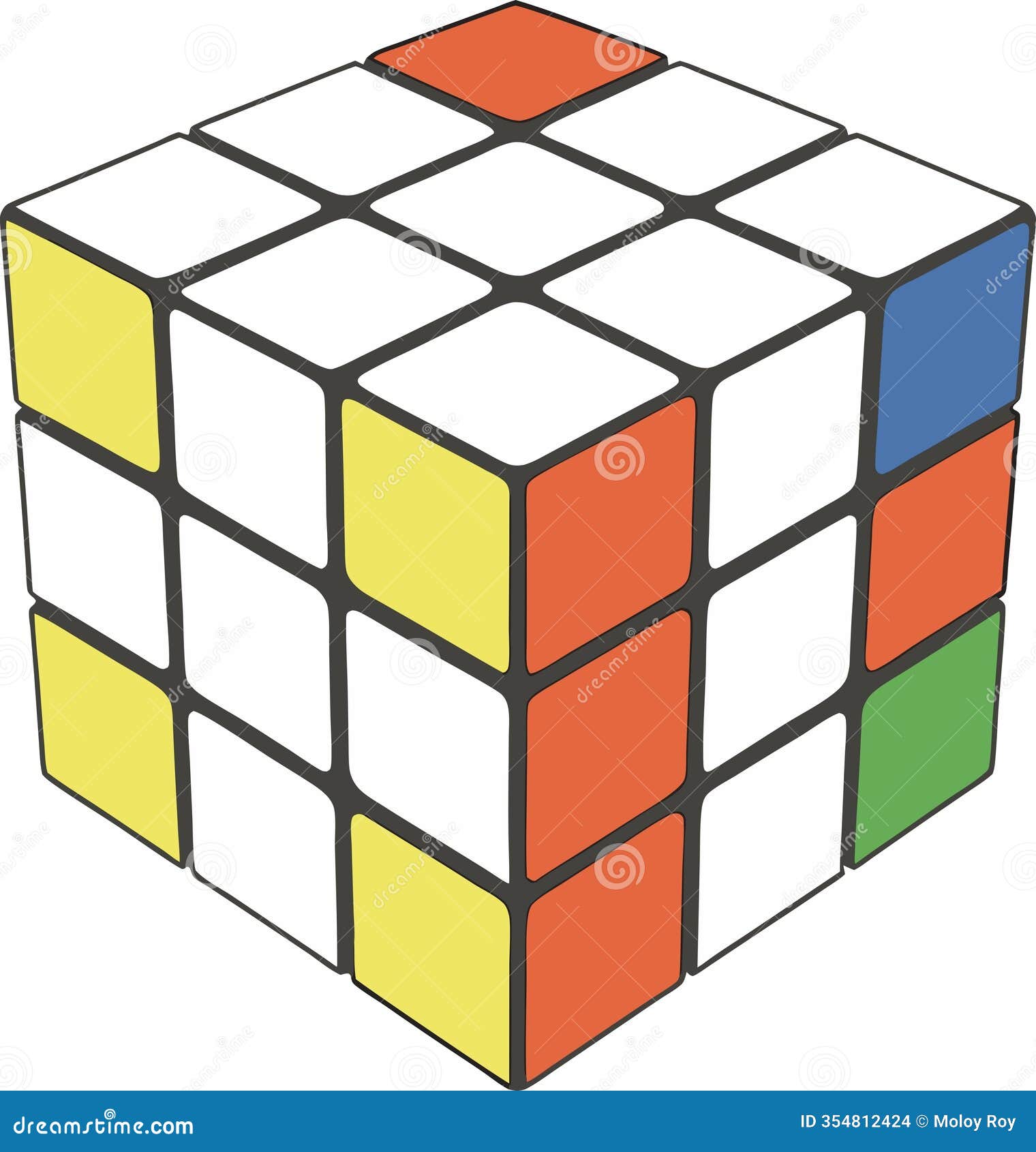 Rubik s cube stock illustration. Illustration of random - 354812424