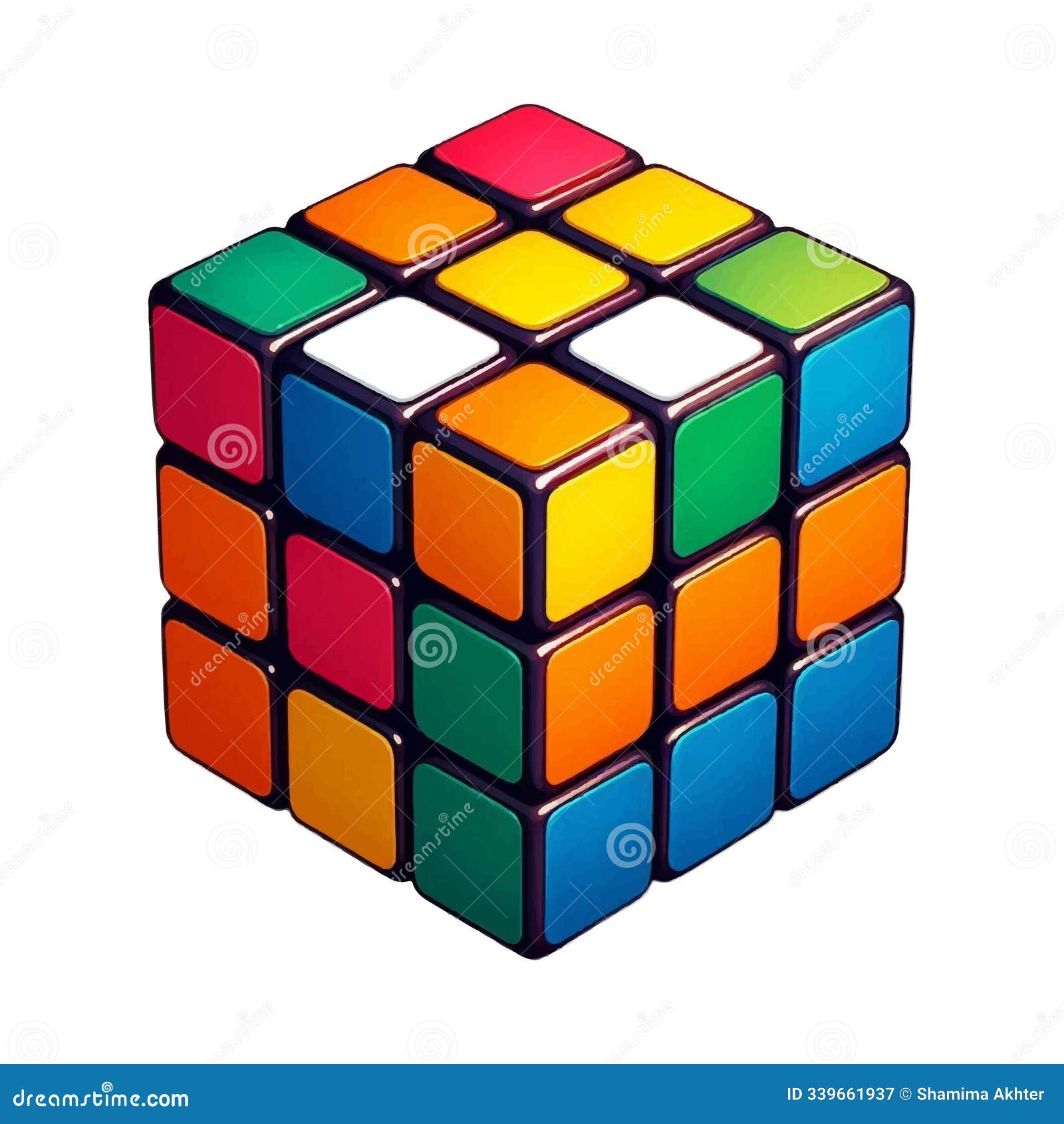 A Rubik S Cube Gaming Vector Stock Illustration - Illustration of games ...