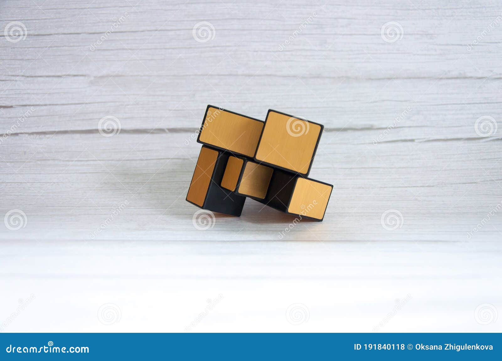 Cube on a Grey Wooden Table. Play Concept. Editorial Stock Photo ...