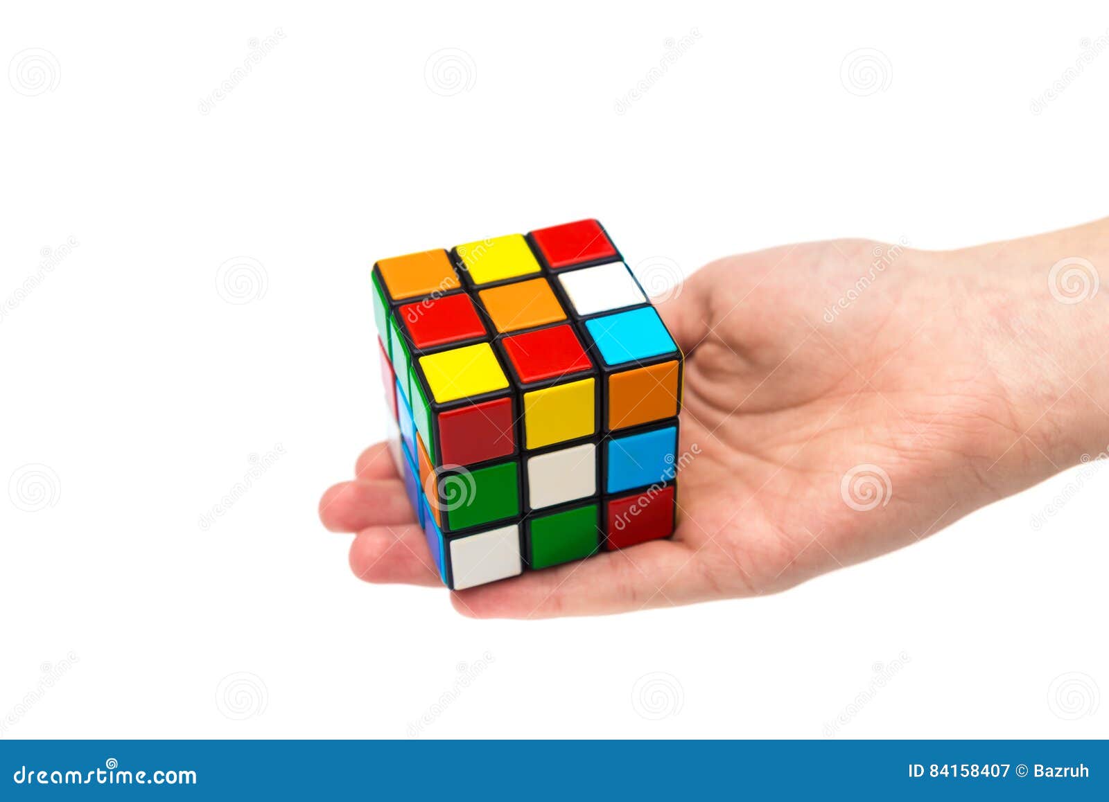 Rubik s cube in hand editorial photography. Image of games - 84158407
