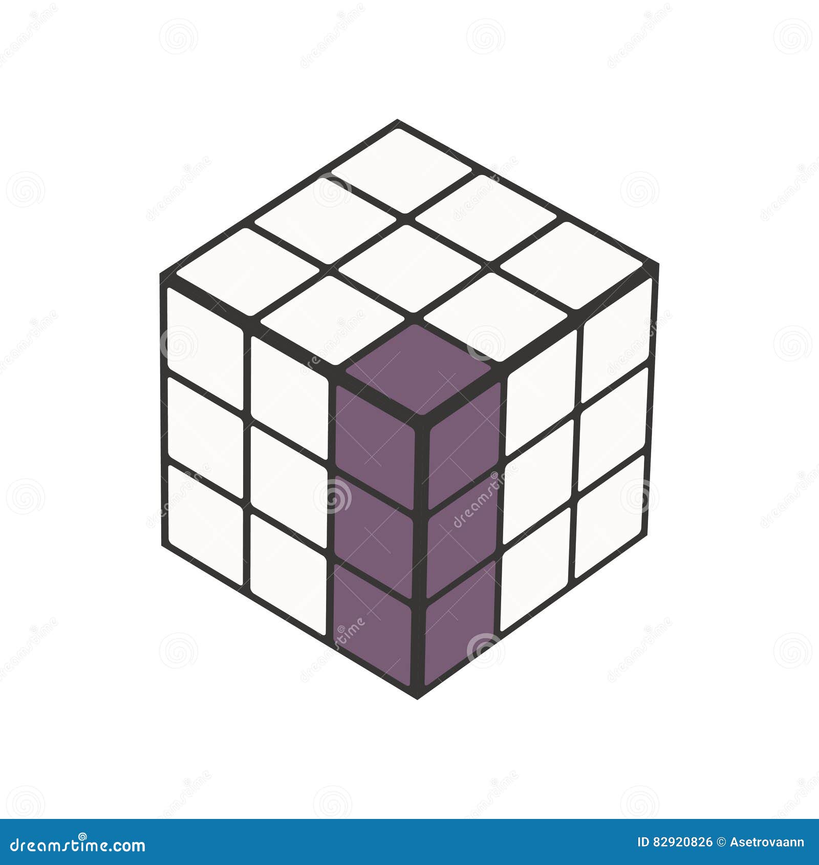 Rubik`s Cube Logo Design Icon, Vector Illustration. Geometric Sign ...