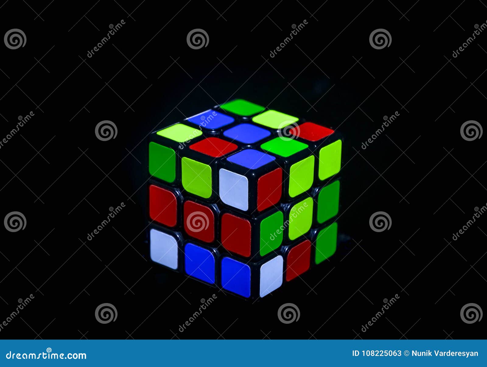 Triangular Rubik`s Cube On Black Background . Editorial Image ...