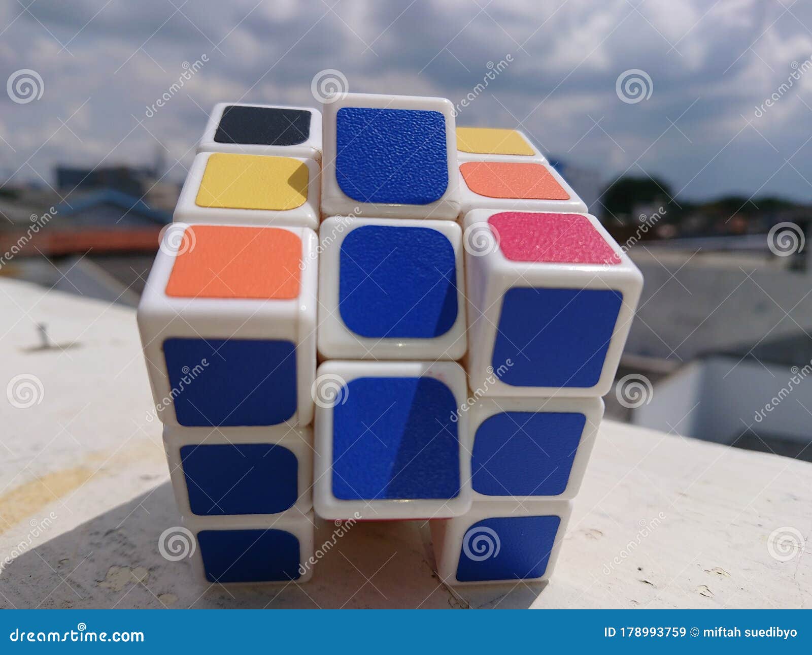 Rubik`s Cube Photo, a Random Color Stacking Game Editorial Stock Image ...