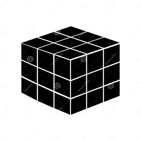 Rubik s cube puzzle icon stock vector. Illustration of architecture ...