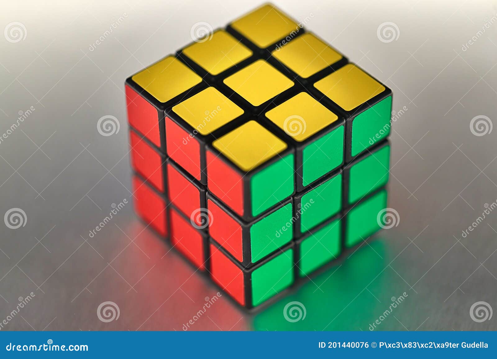 Rubik`s cube solved editorial photo. Image of problem - 201440076