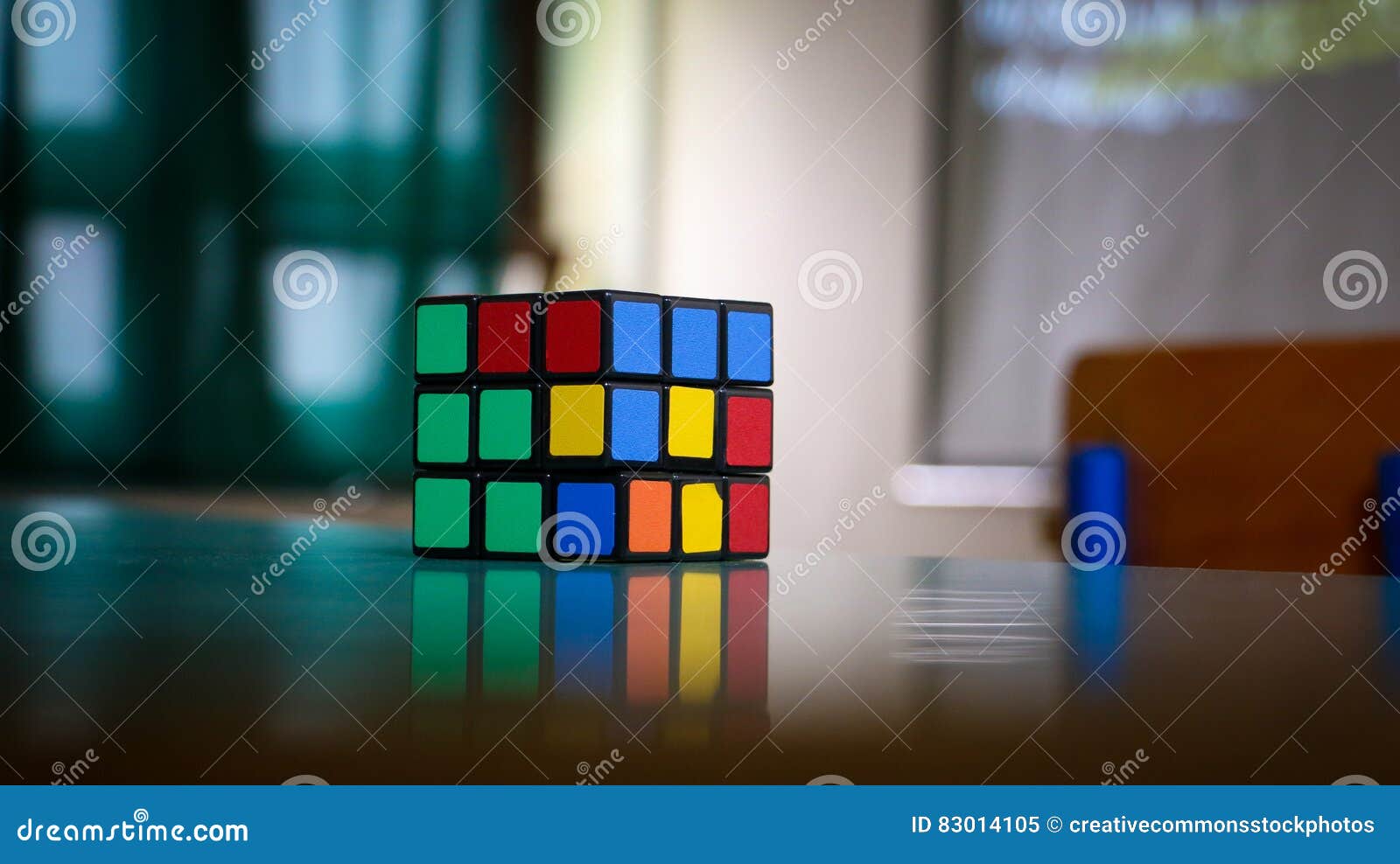 Rubik's Cube On Table Picture. Image: 83014105