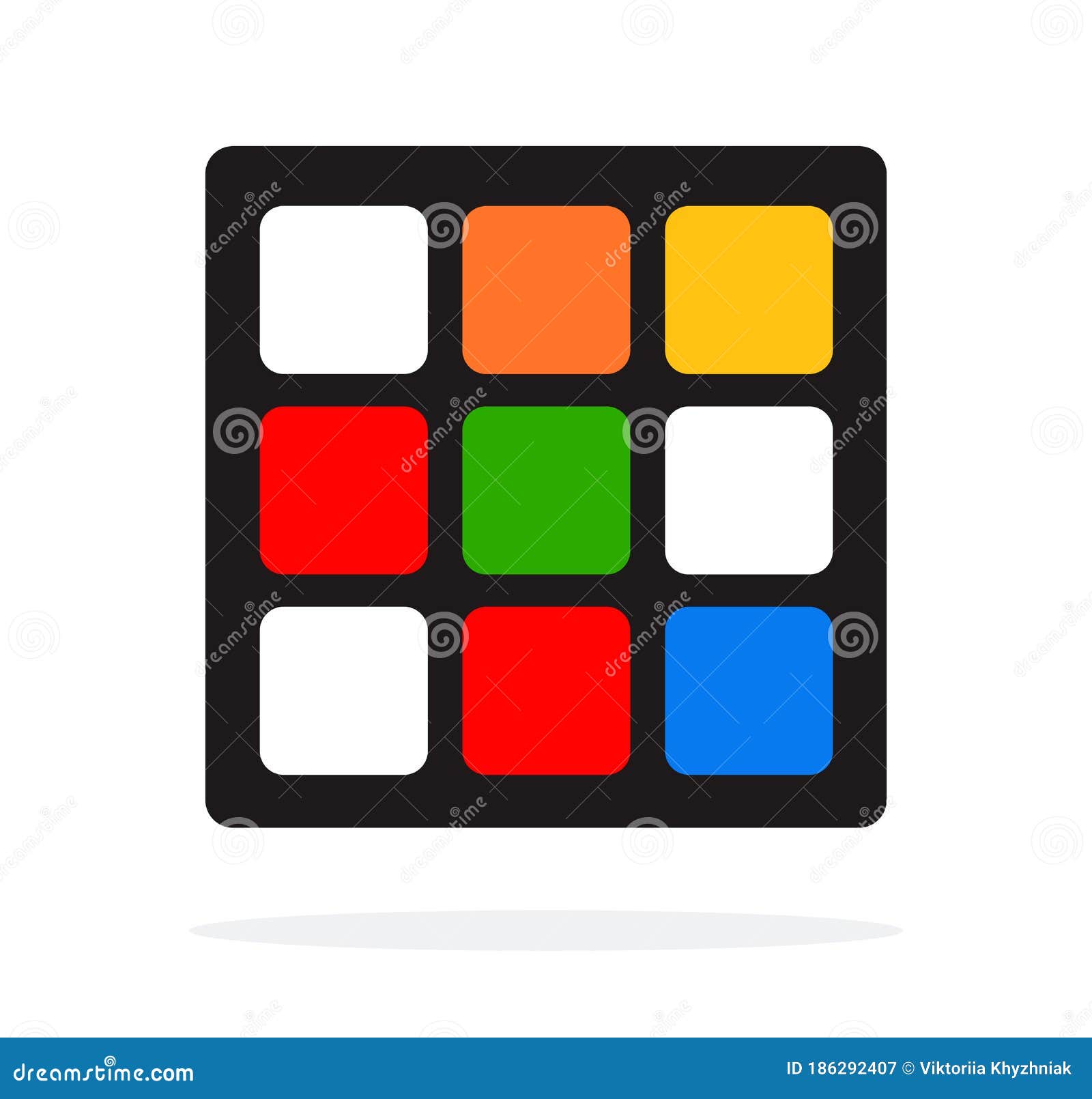 Rubik`s Cube Vector Flat Isolated Stock Vector - Illustration of ...