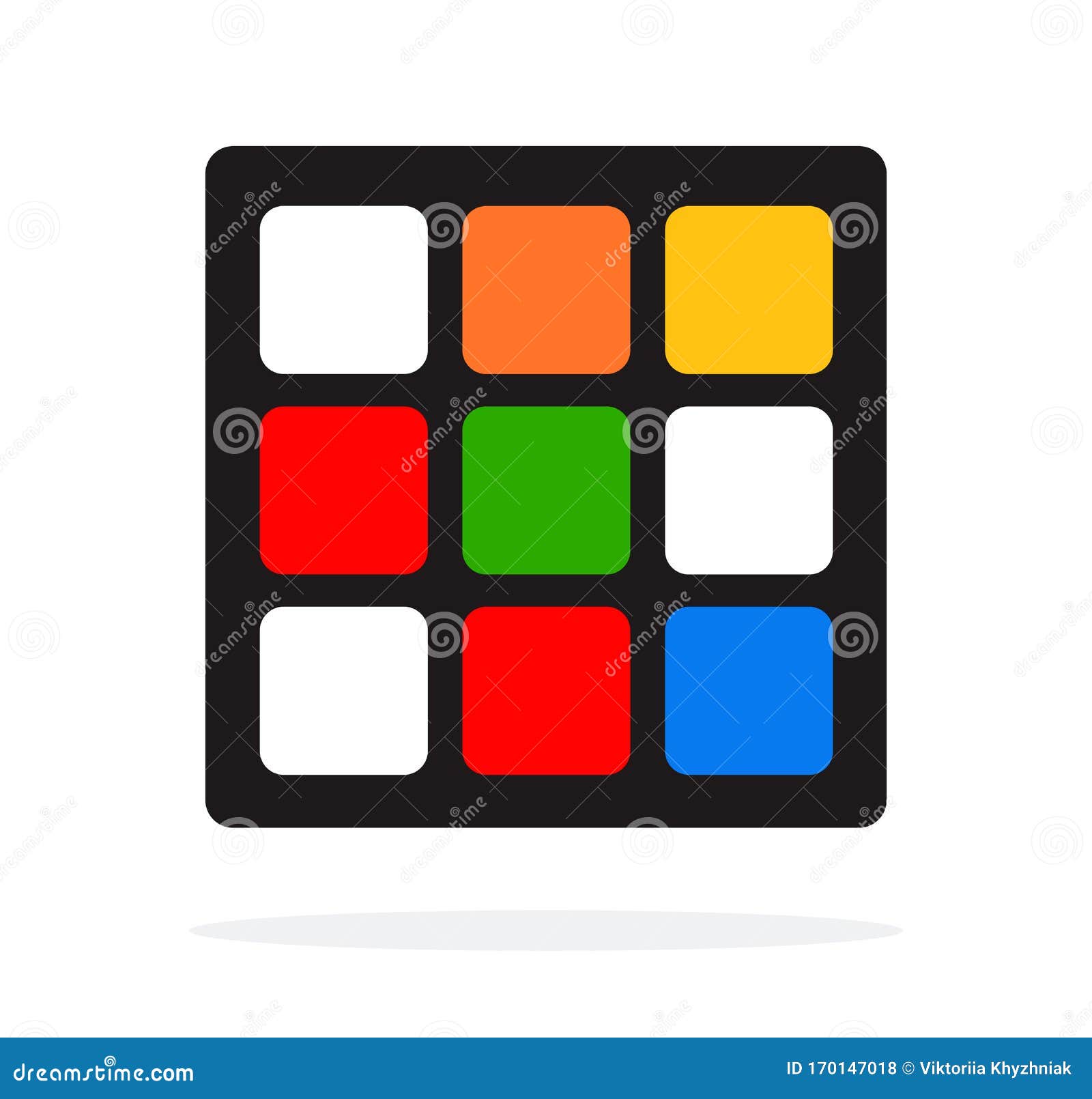 Rubik`s Cube Vector Flat Isolated Stock Vector - Illustration of game ...