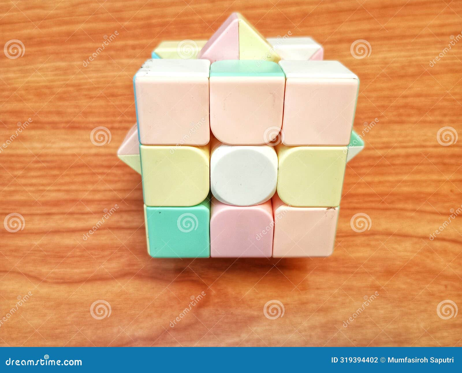 Thinking about What To Do with this Rubik S Cube on the Table? Stock ...