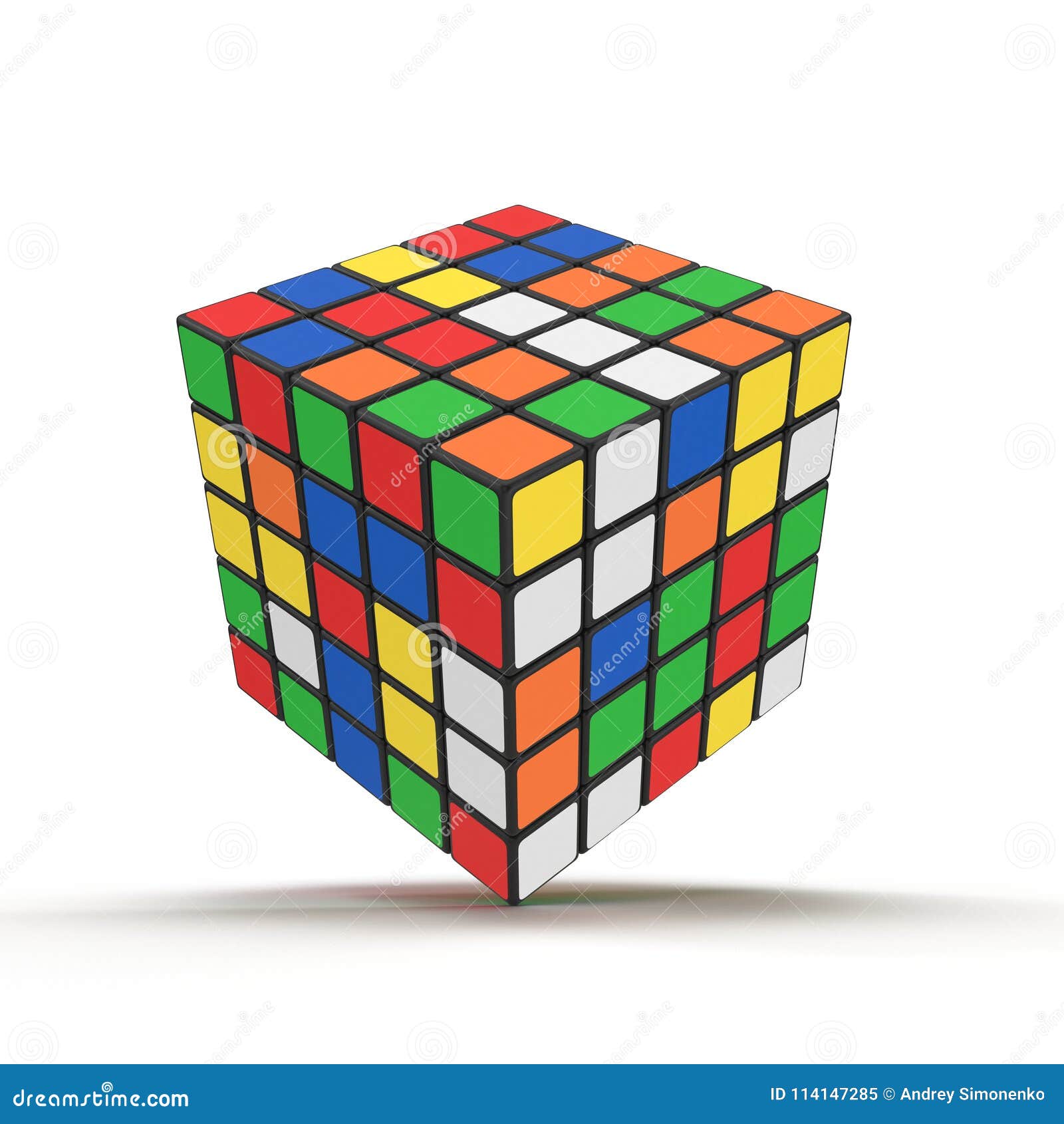 Rubiks Cube Colorful Cartoon Illustration | CartoonDealer.com #112510782