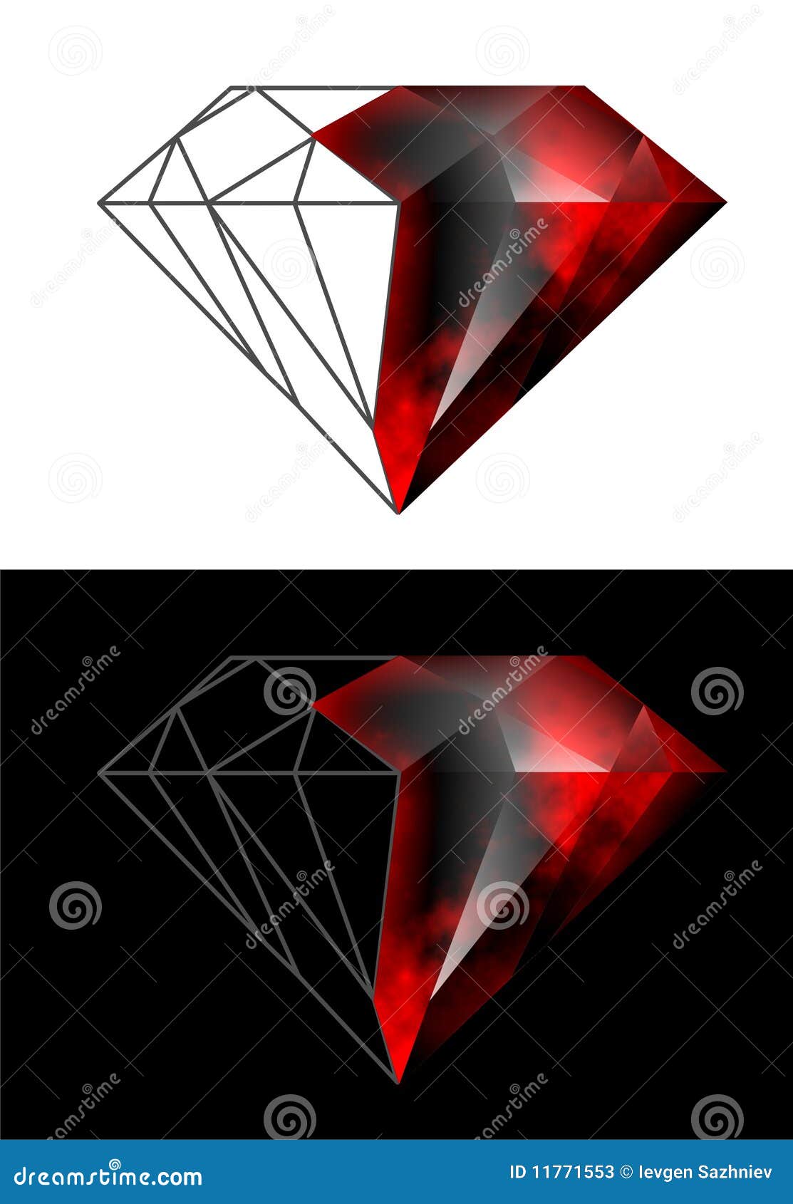 Rubin stock illustration. Illustration of precious, macro - 11771553