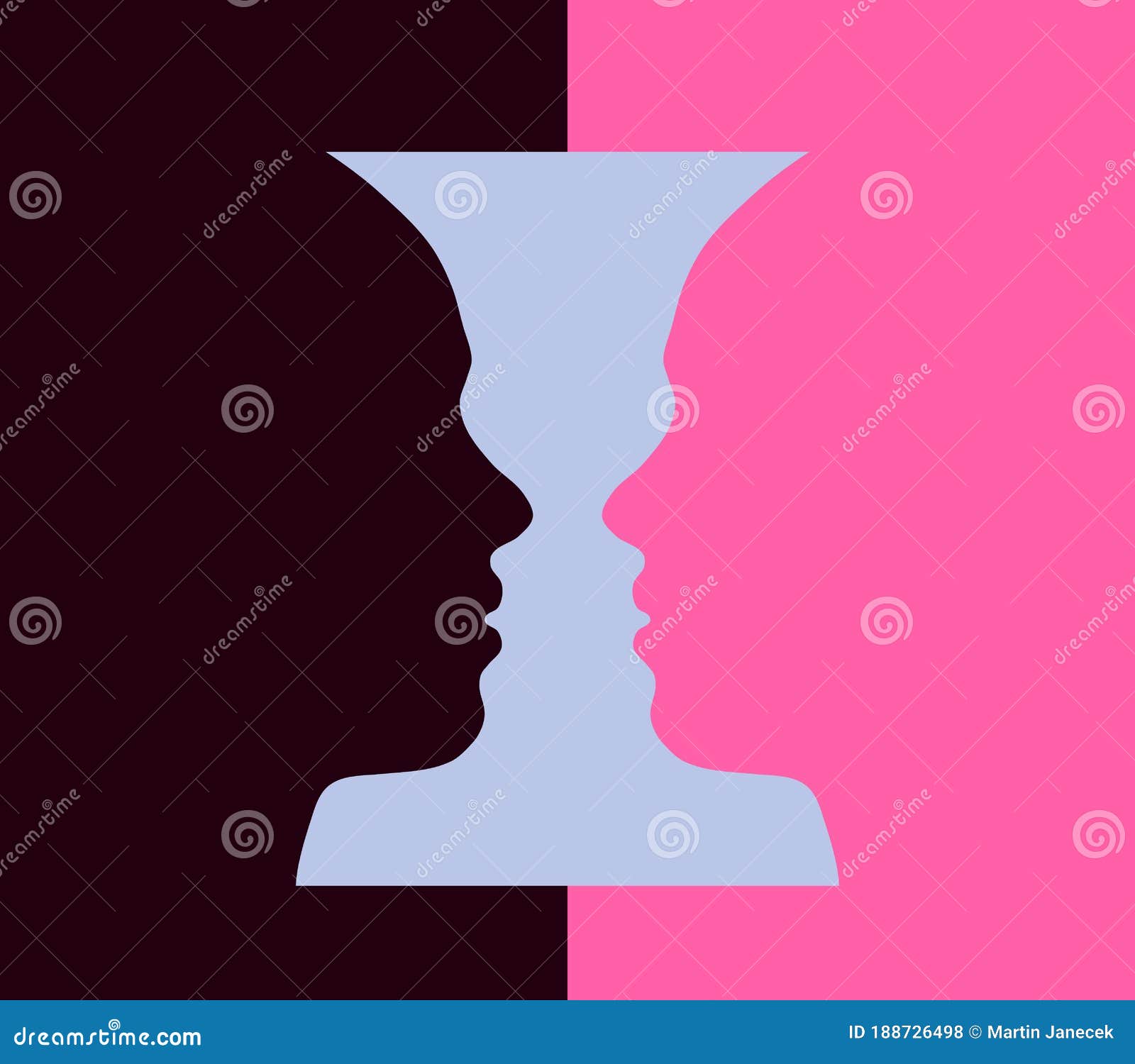 Rubin Vase, Optical Illusion and Narcissism Stock Vector - Illustration ...