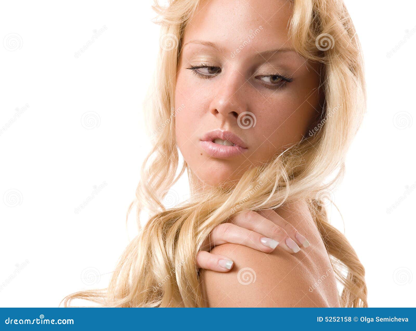 Rubio hermoso foto de archivo. Imagen de aislado, gente - 5252158