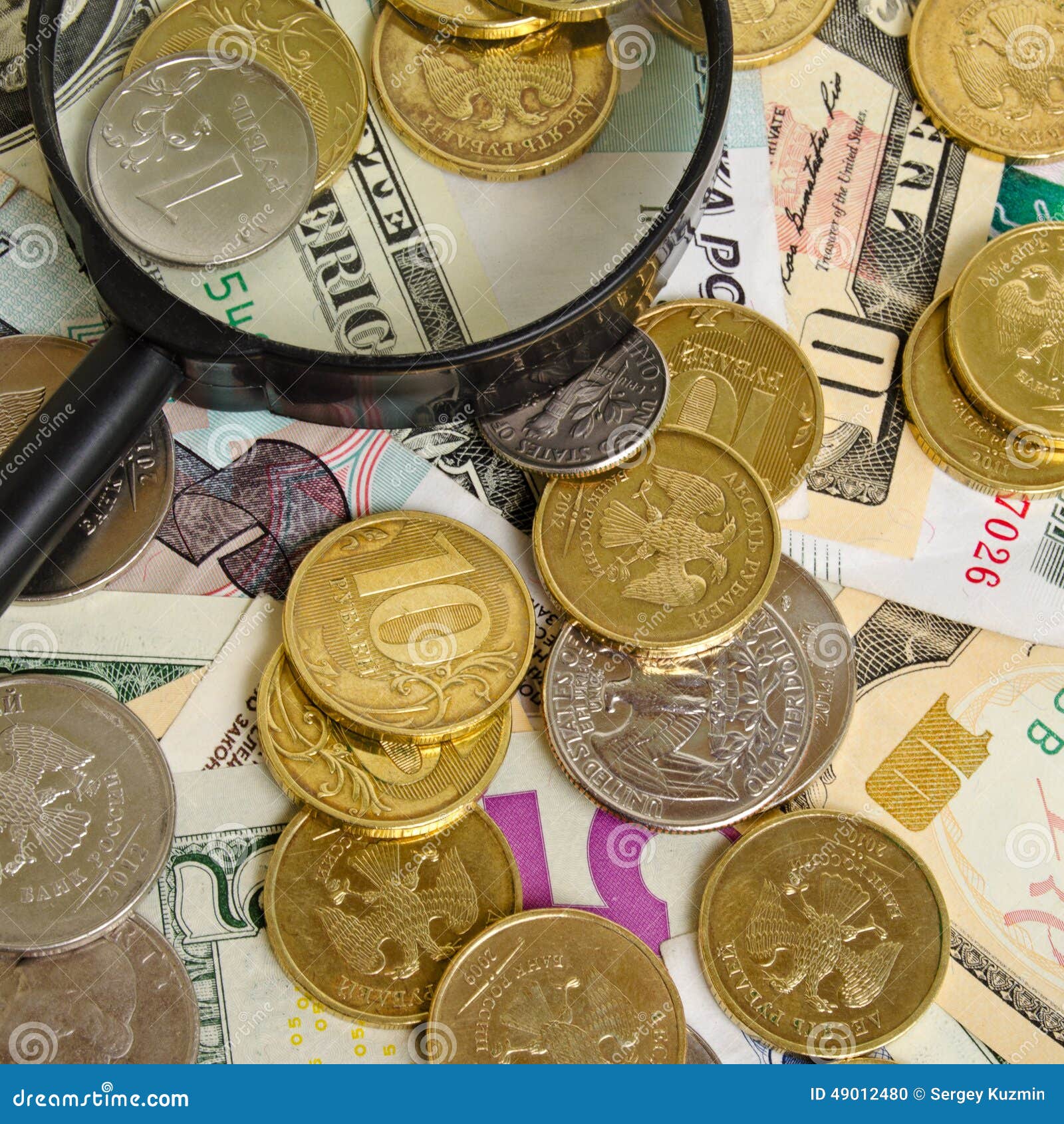 Ruble exchange rate. stock photo. Image of dollars, quote - 49012480