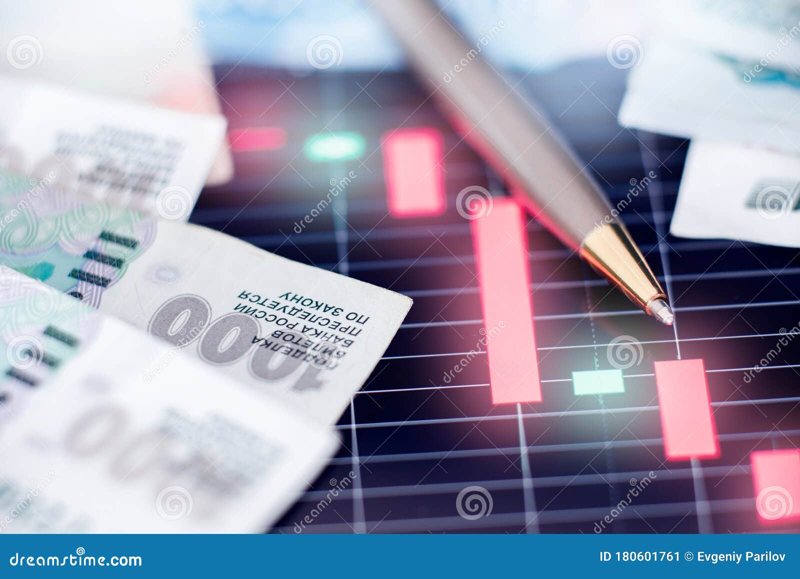 Ruble Exchange Rate Chart on International Stock Exchanges. Concept ... Ruble Exchange Rate Chart on International Stock Exchanges. Concept ...