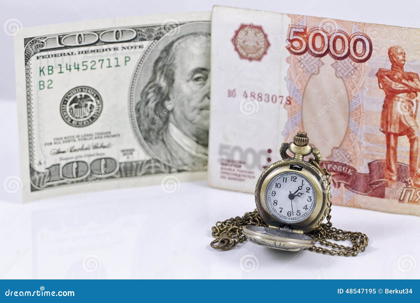 Ruble Exchange Rate To the Dollar Stock Image - Image of deadline ...