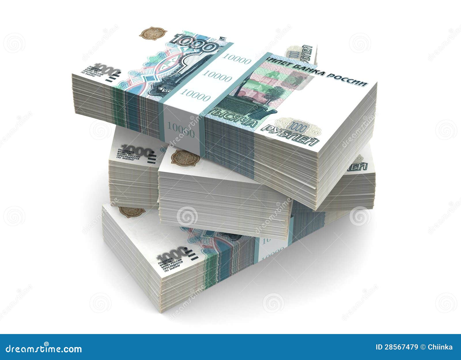 Rubles Bills Packs (with Clipping Path) Stock Image - Image of currency ...