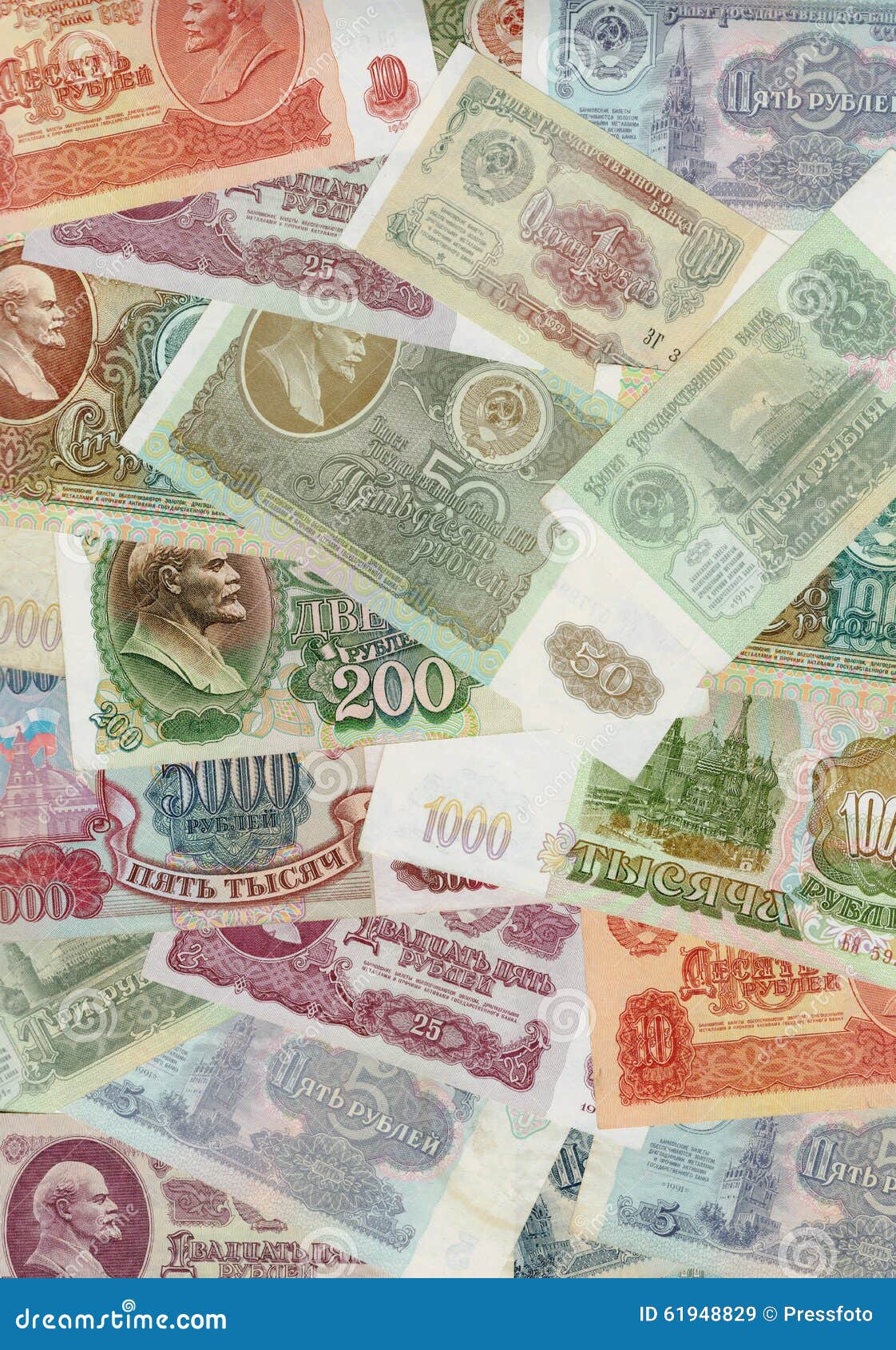 Rubles, Old Russian Money, USSR Editorial Stock Image - Image of ...