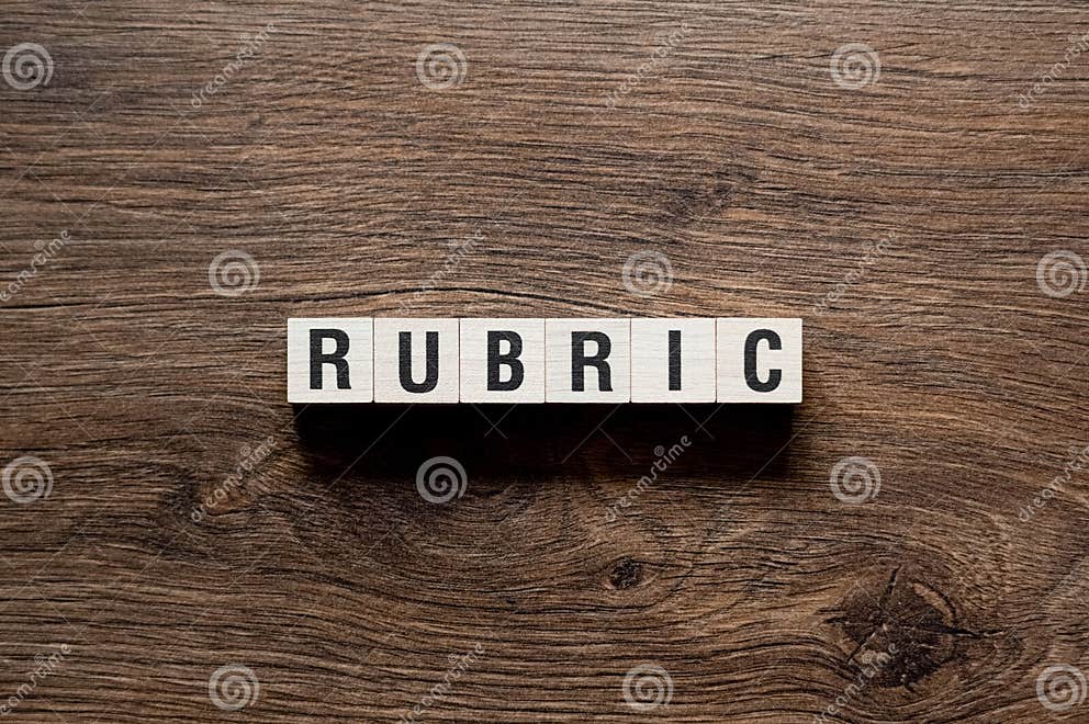 Rubric - Word Concept on Building Blocks, Text Stock Image - Image of ...
