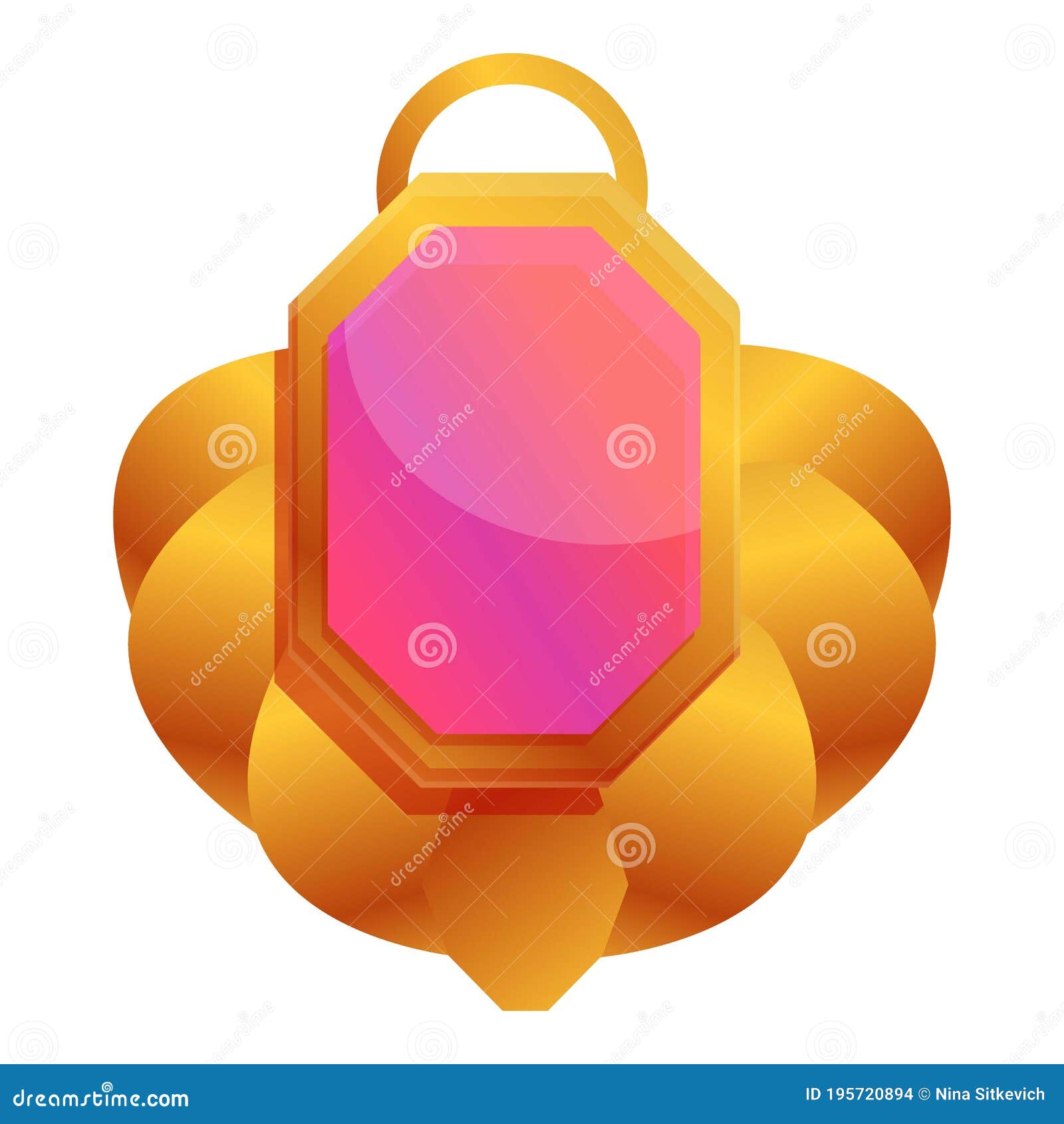 Ruby Amulet Icon, Cartoon Style Stock Vector - Illustration of gift ...