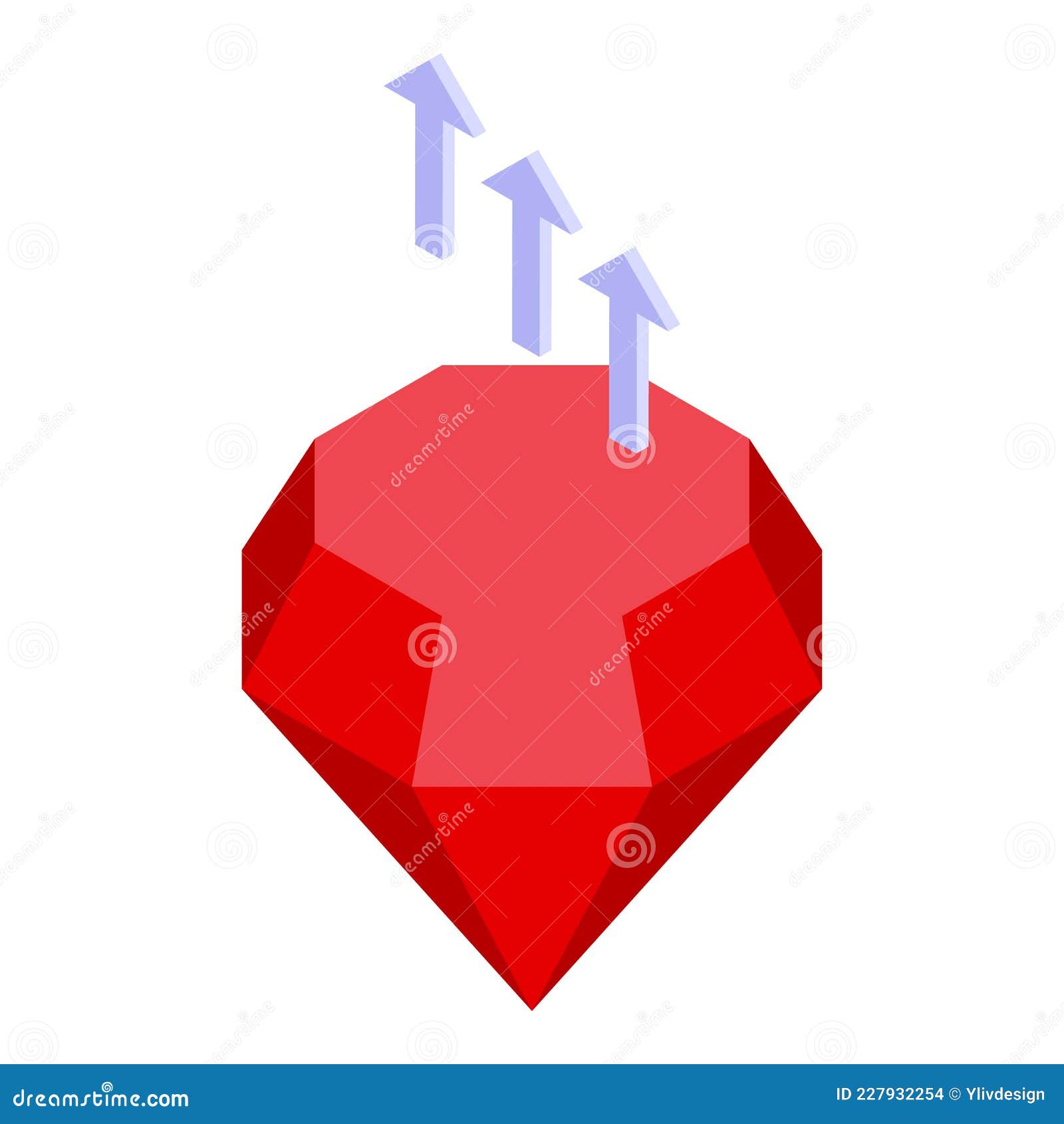 Ruby Award Icon Isometric Vector. Trophy Diamond Stock Vector ...