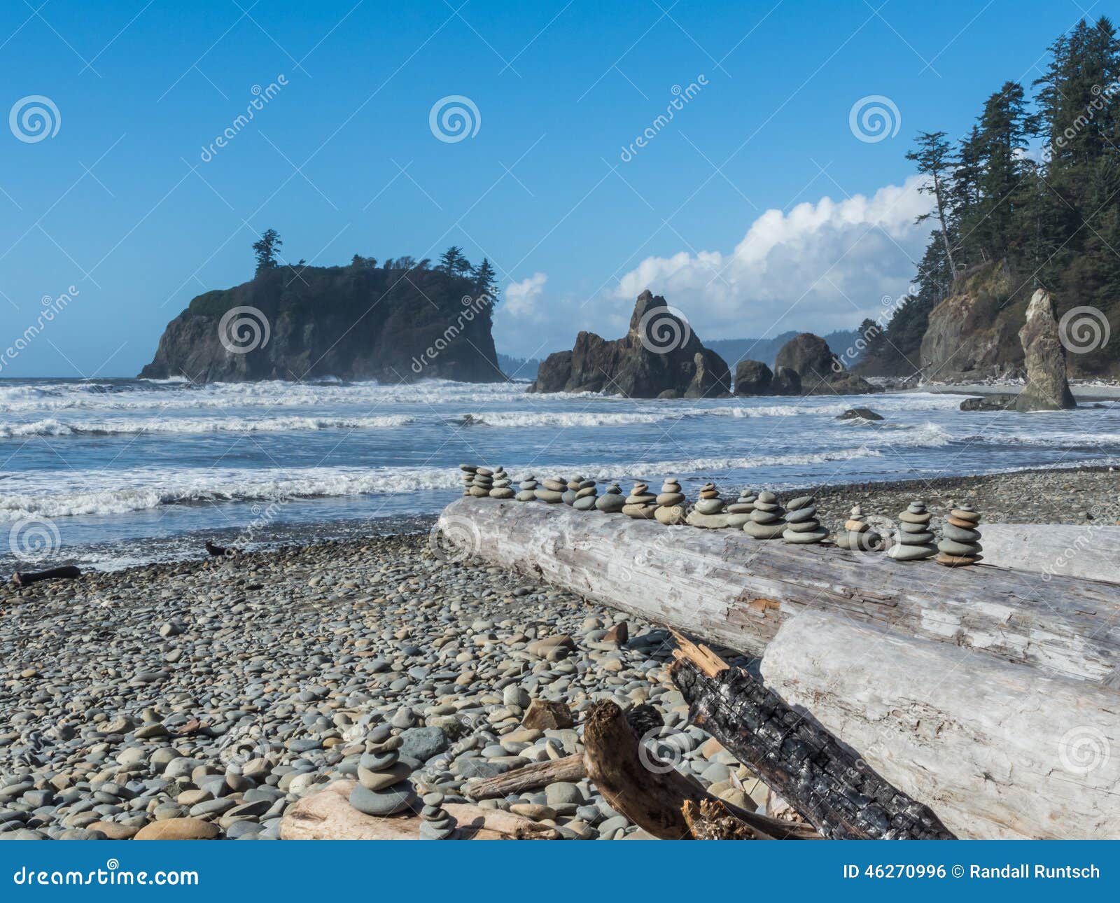 Ruby Beach in Olympic National Park Stock Photo - Image of piles, ocean ...