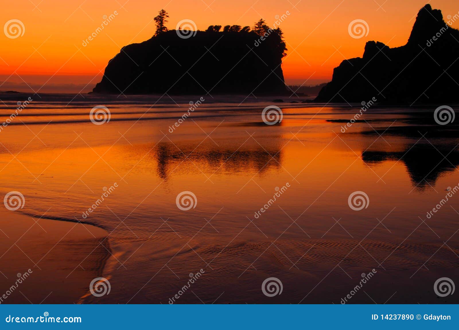 Ruby beach at sunset stock photo. Image of cliffs, outdoors - 14237890