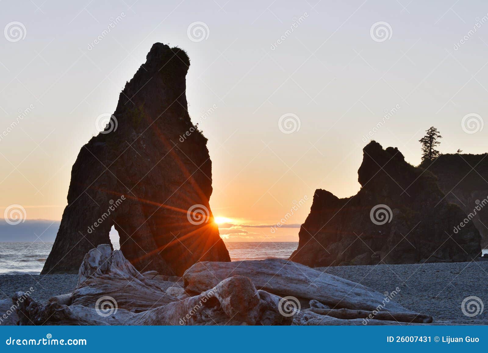 Ruby Beach Sunset stock image. Image of nature, national - 26007431