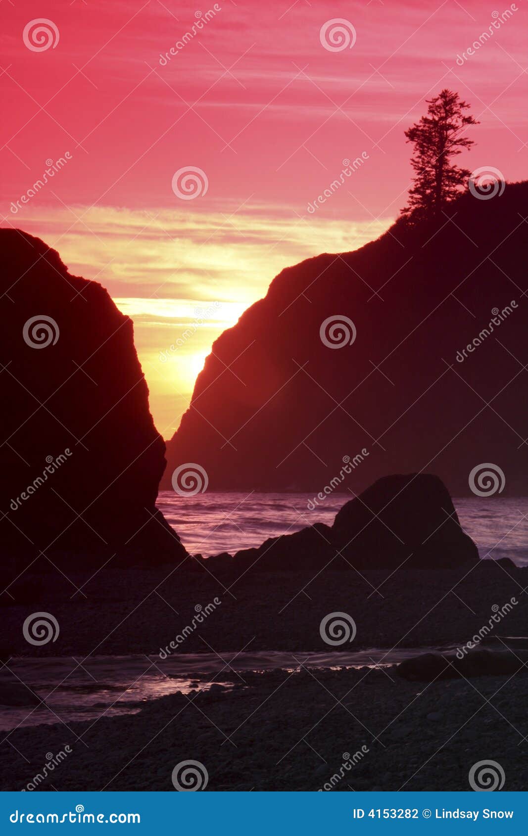 Ruby Beach Sunset stock photo. Image of evening, color - 4153282